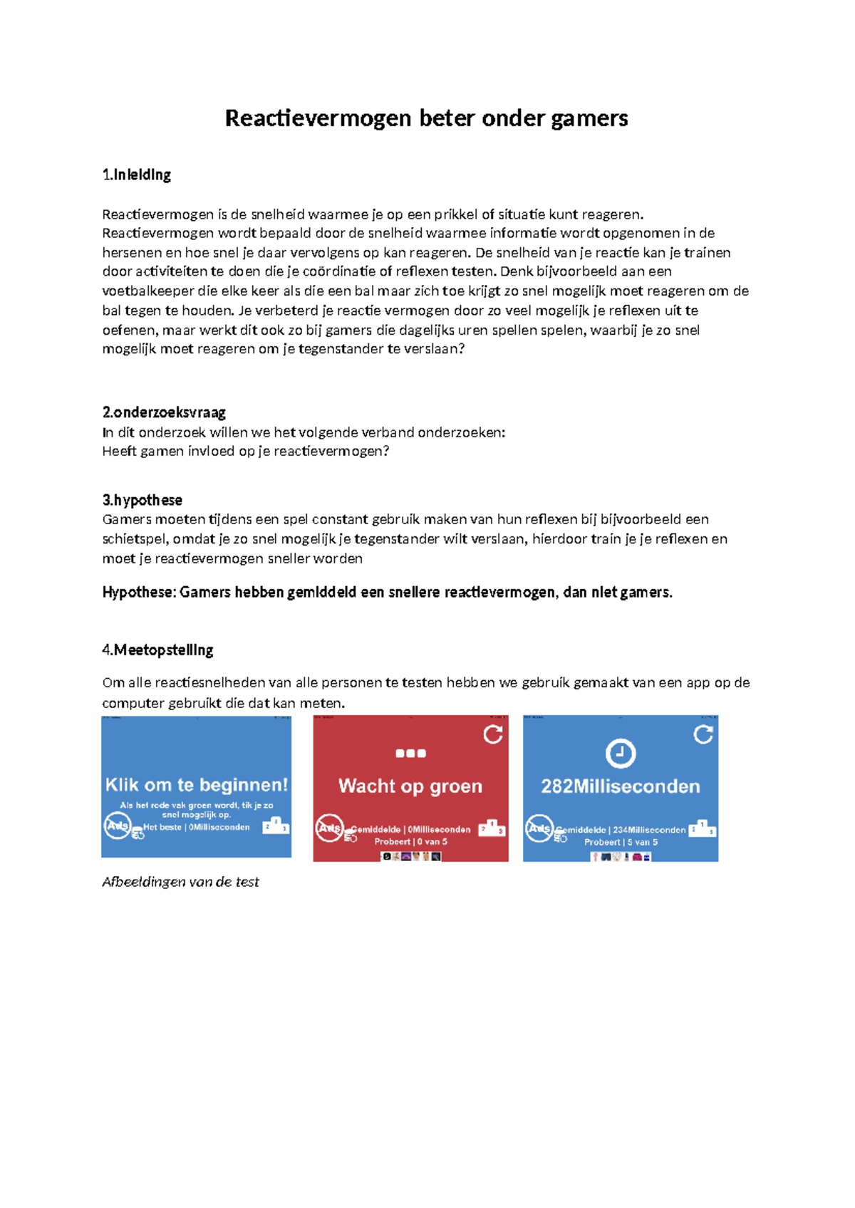 Effect van Gamen op Reactievermogen - Onderzoek en Resultaten - Studeersnel