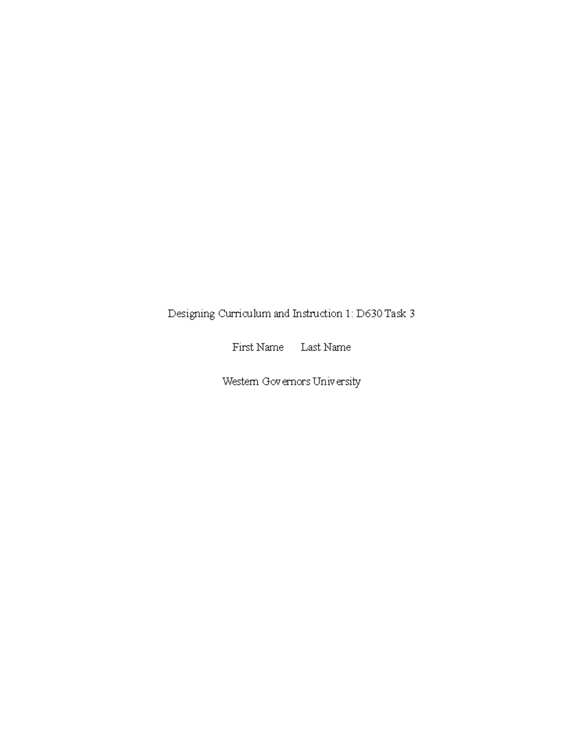 D630 Geography Curriculum Map Template for 9th Grade - Studocu