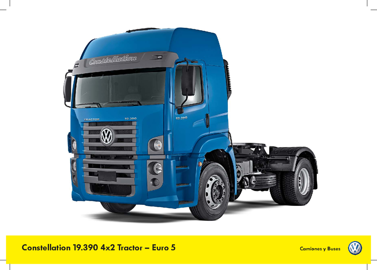 Constellation 19.390 4x2 Tractor - Euro 5 Overview - Studocu
