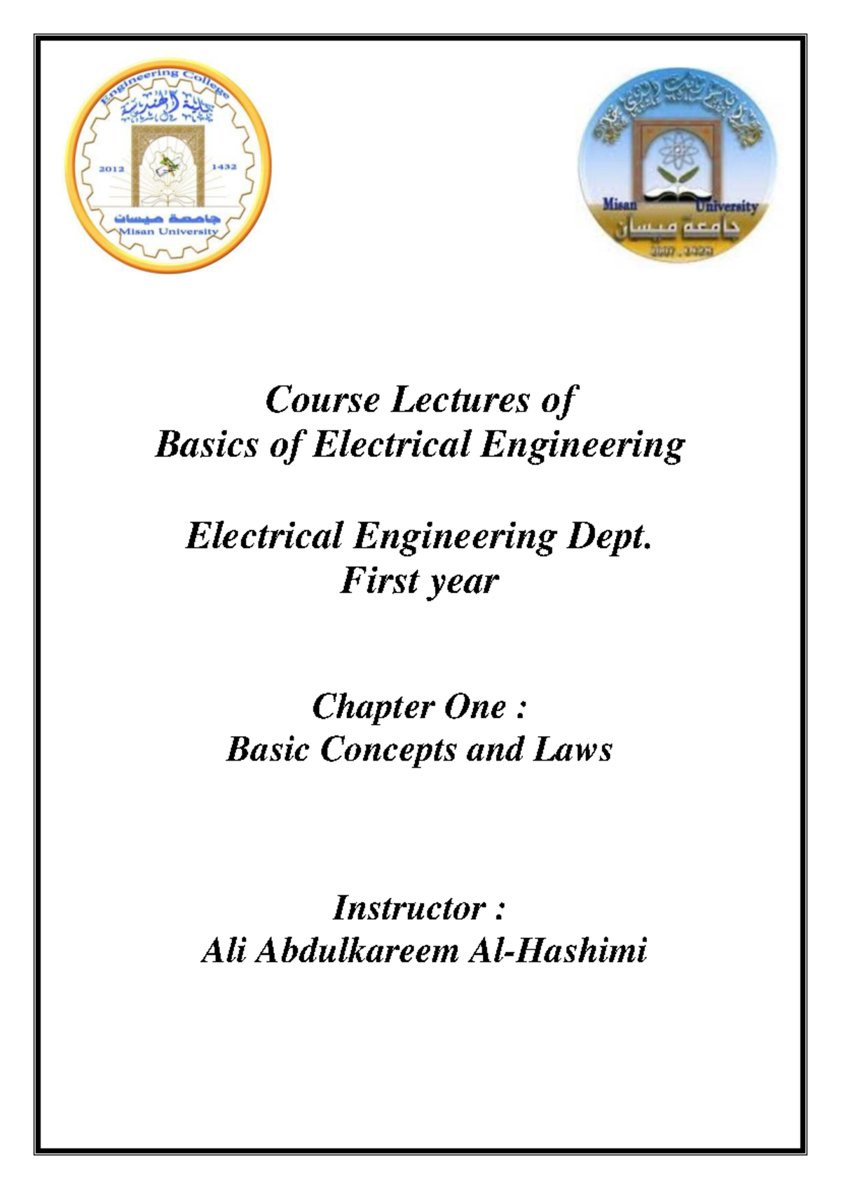EE101 - Quiz #1: Basics of Electrical Engineering Concepts - Studocu