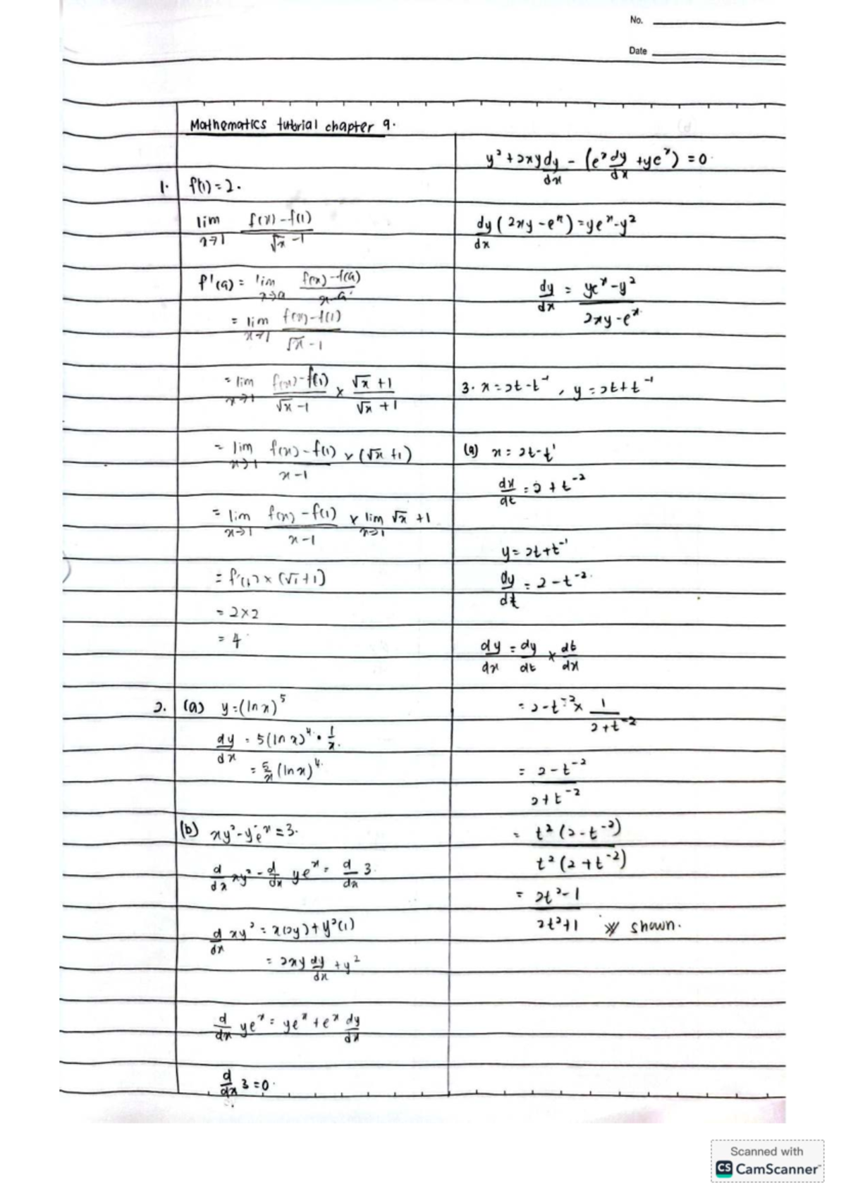 Mathematics Chapter 9 Tutorial Notes (MATH 101) - Studocu