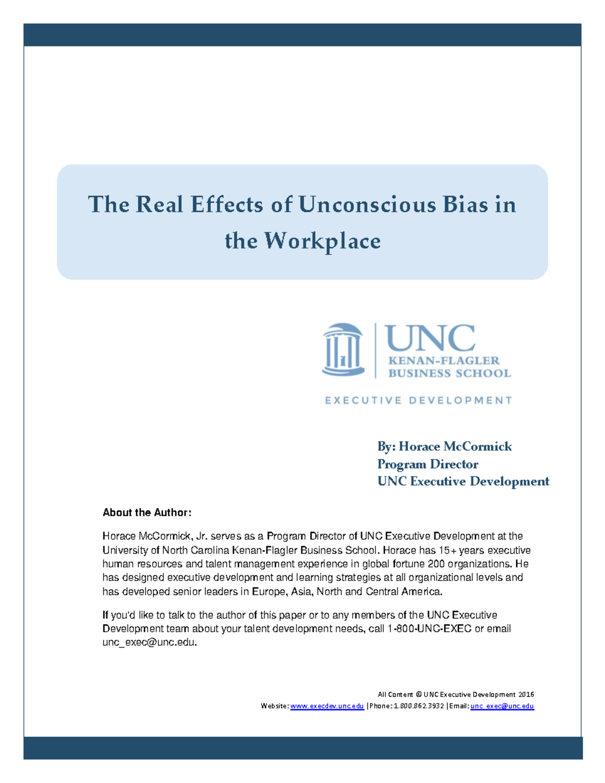 The Real Effects of Unconscious Bias in the Workplace: Insights from ...