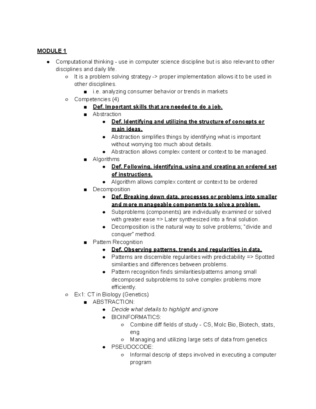 CC0002 Module 1: Computational Thinking in Computer Science and Beyond ...