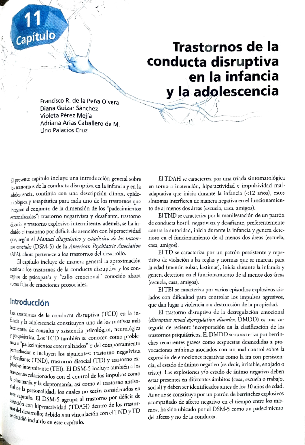 Capítulo 11. Trastornos de la conducta disruptiva en la infancia y la adolescencia - ., ~-i ...