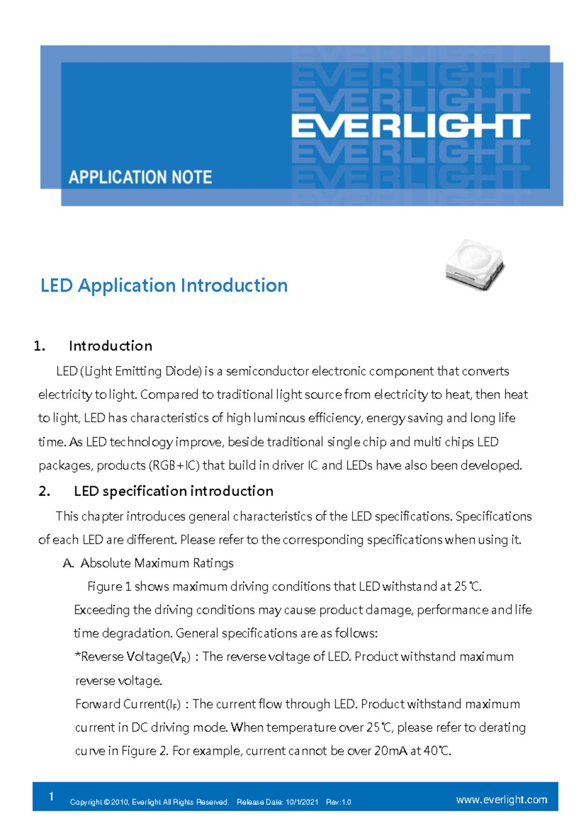 LED Application Introduction: Specifications and Design Considerations ...