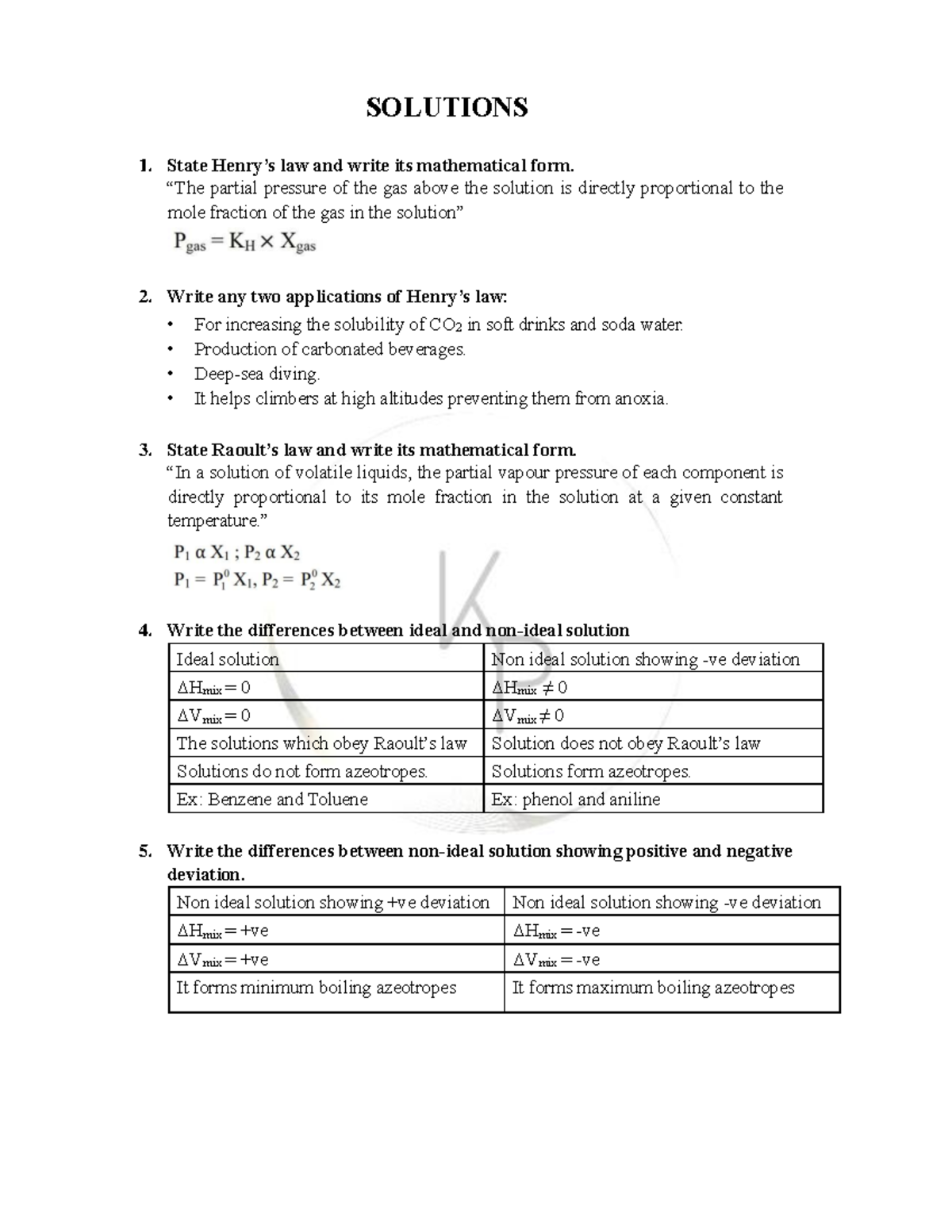 Chemistry IMP Questions Chapterwise (Course Code: CHEM101) - Studocu