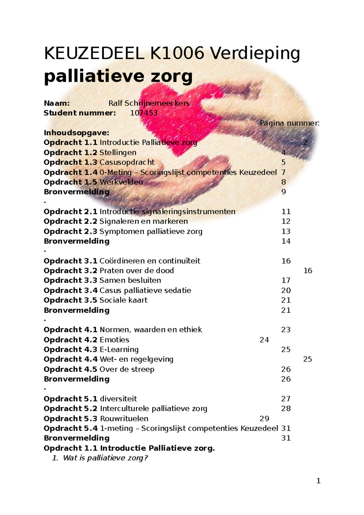 Keuzedeel K1006: Verdieping in Palliatieve Zorg en Begeleiding ...
