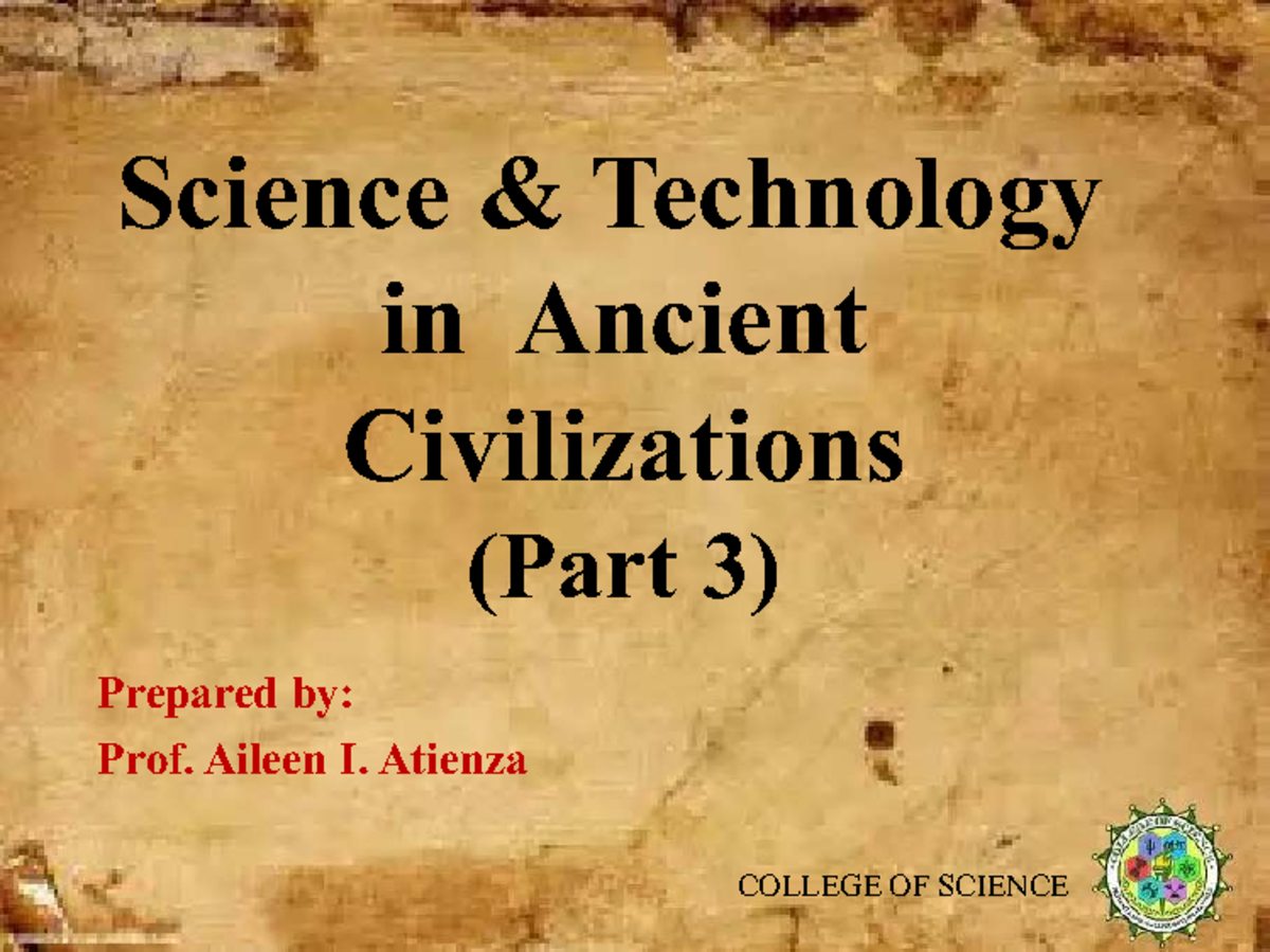 Science & Technology in Ancient Civilizations (Part 3) - Roman Focus ...