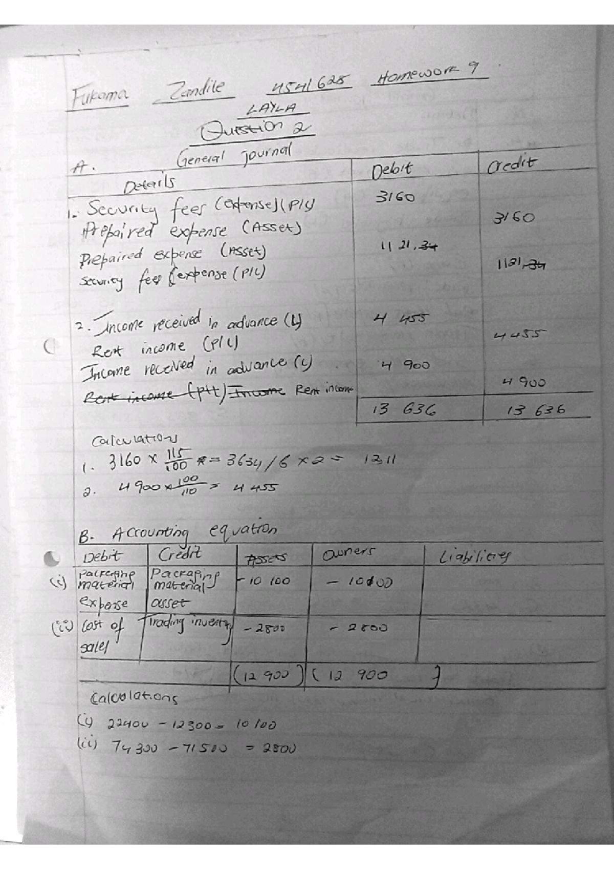 Homework 9 Analysis and General Journal Entries - FIA 133 - Studocu