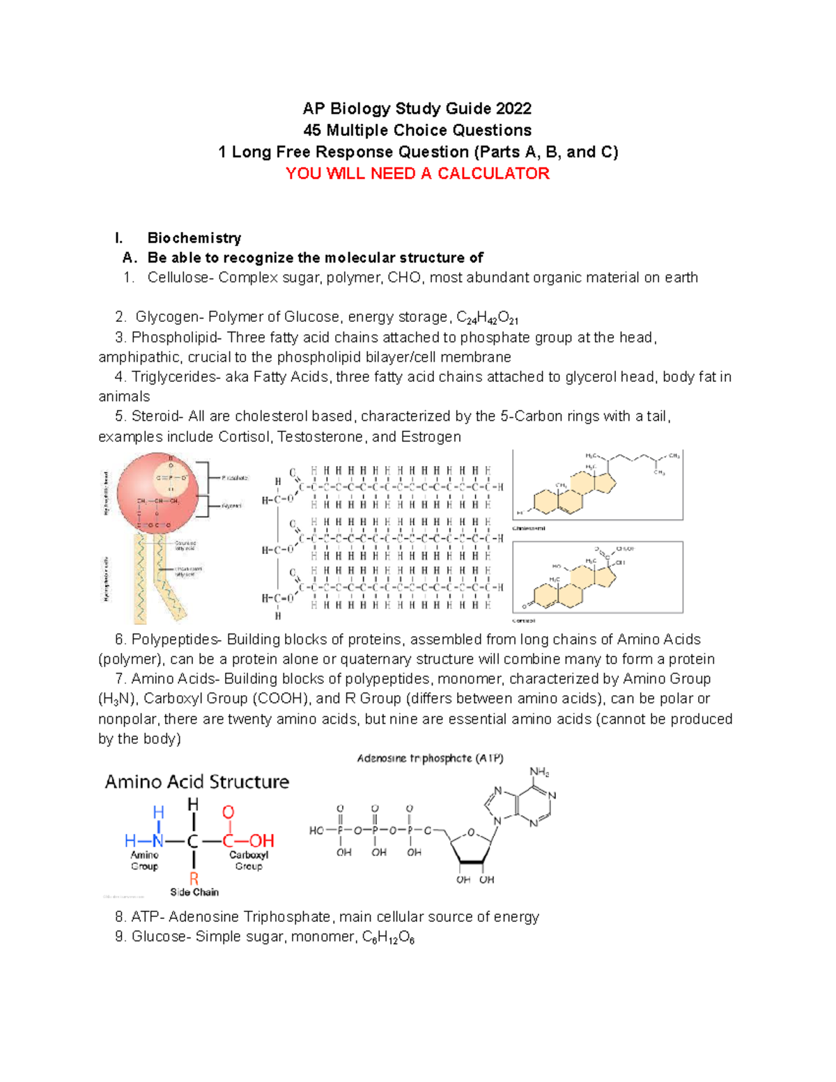 AP Biology Midterm Study Guide 2023: Key Concepts & Review - Studocu
