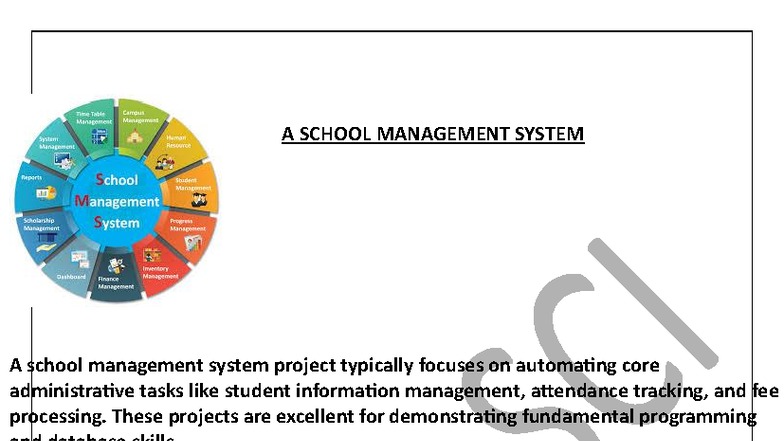 School Management System Project (Comp Sci AISSCE) - Studocu