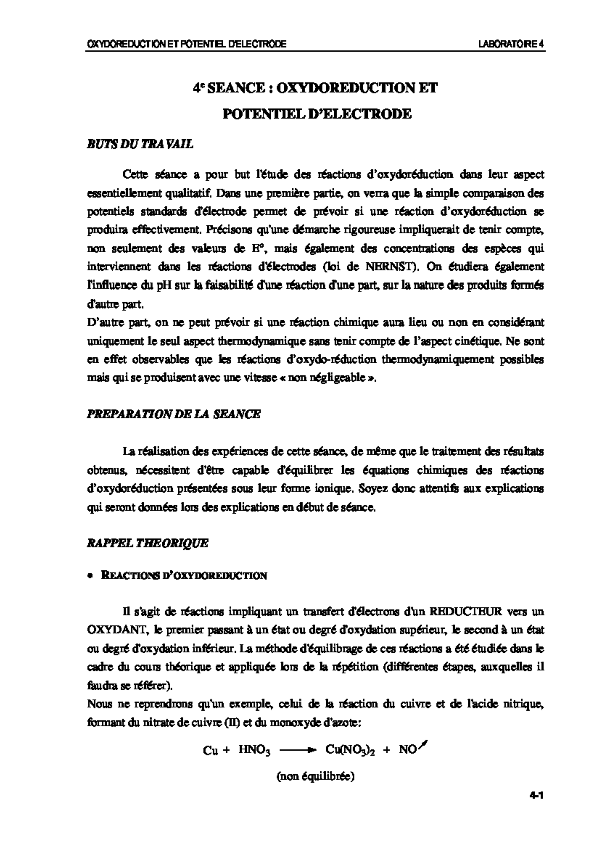BC TP Seance 4 - TP sur les Fluides Physiques Bac 1 - Studocu