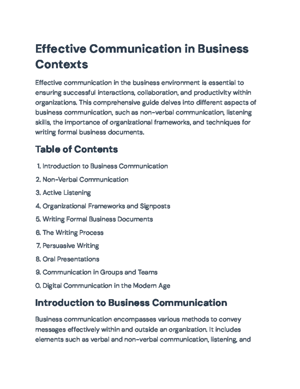 Effective Communication Strategies in Business Environments - Effective ...