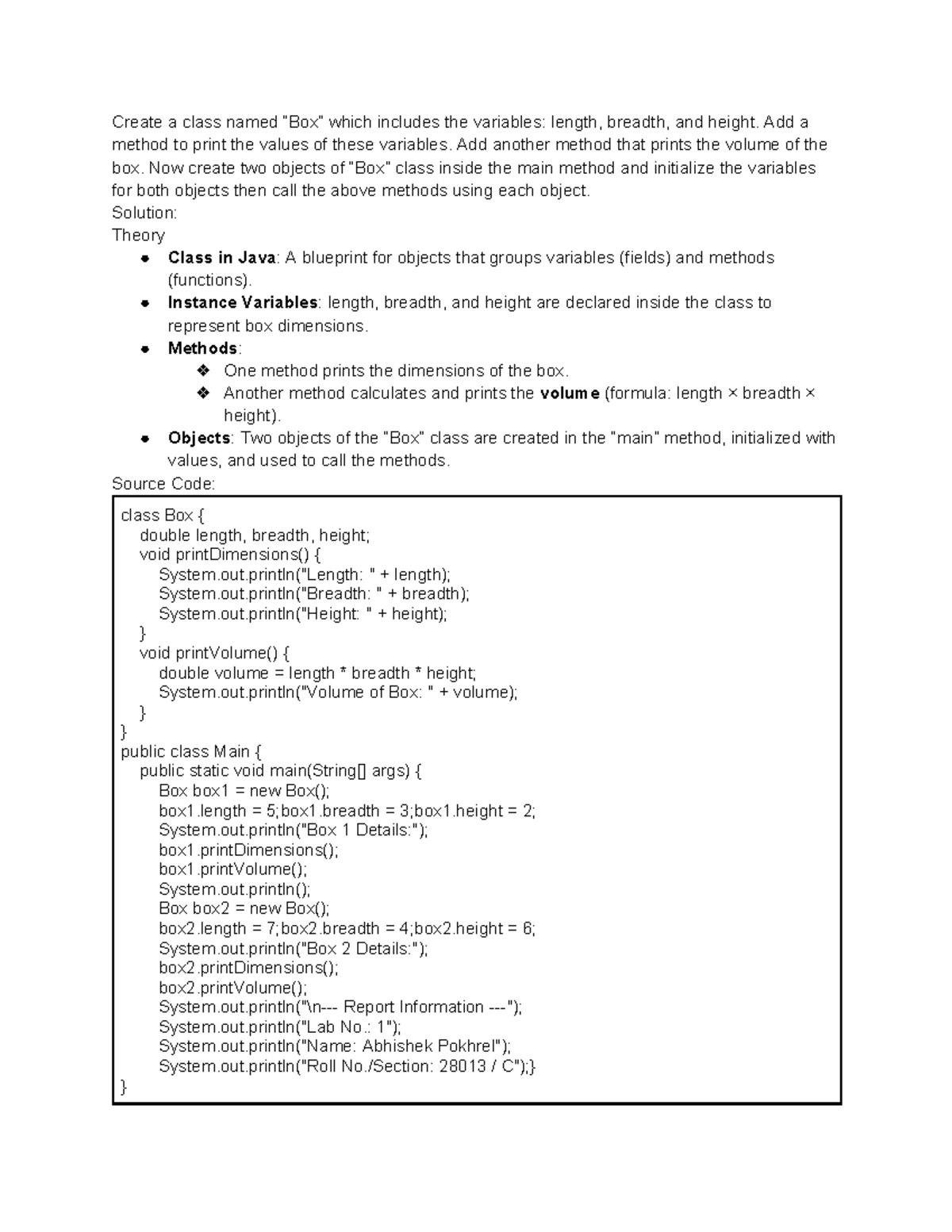 Advanced Java Practical Exercises: Class, Inheritance, and Interfaces - Studocu