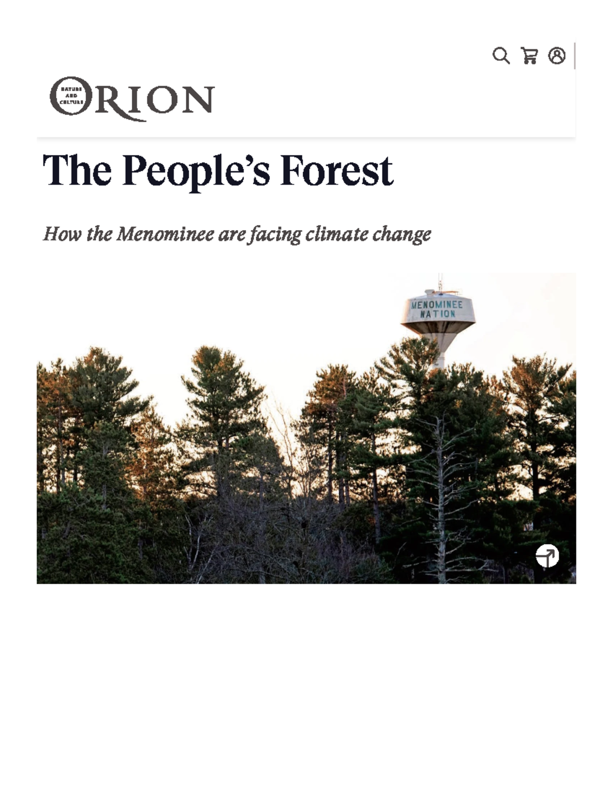 "Menominee Tribe's Forest Adaptation Strategies: A Climate Change ...