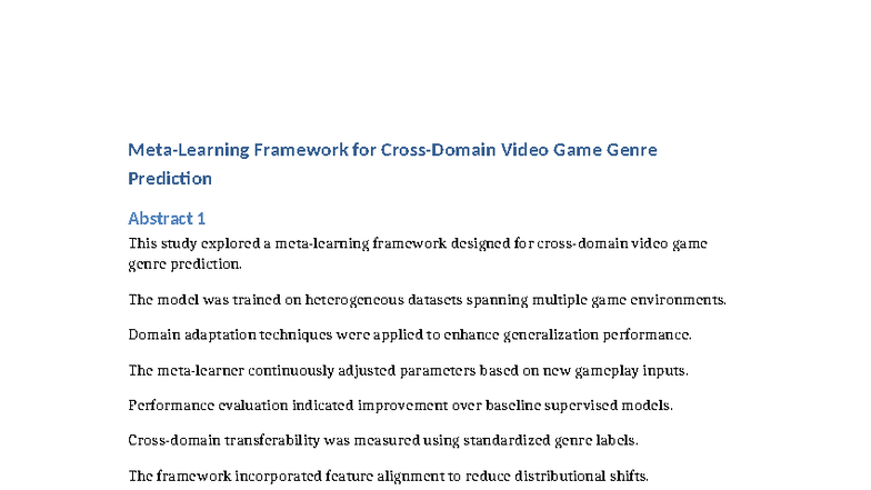 Framework for Video Game Genre Prediction: A Meta Learning Approach ...