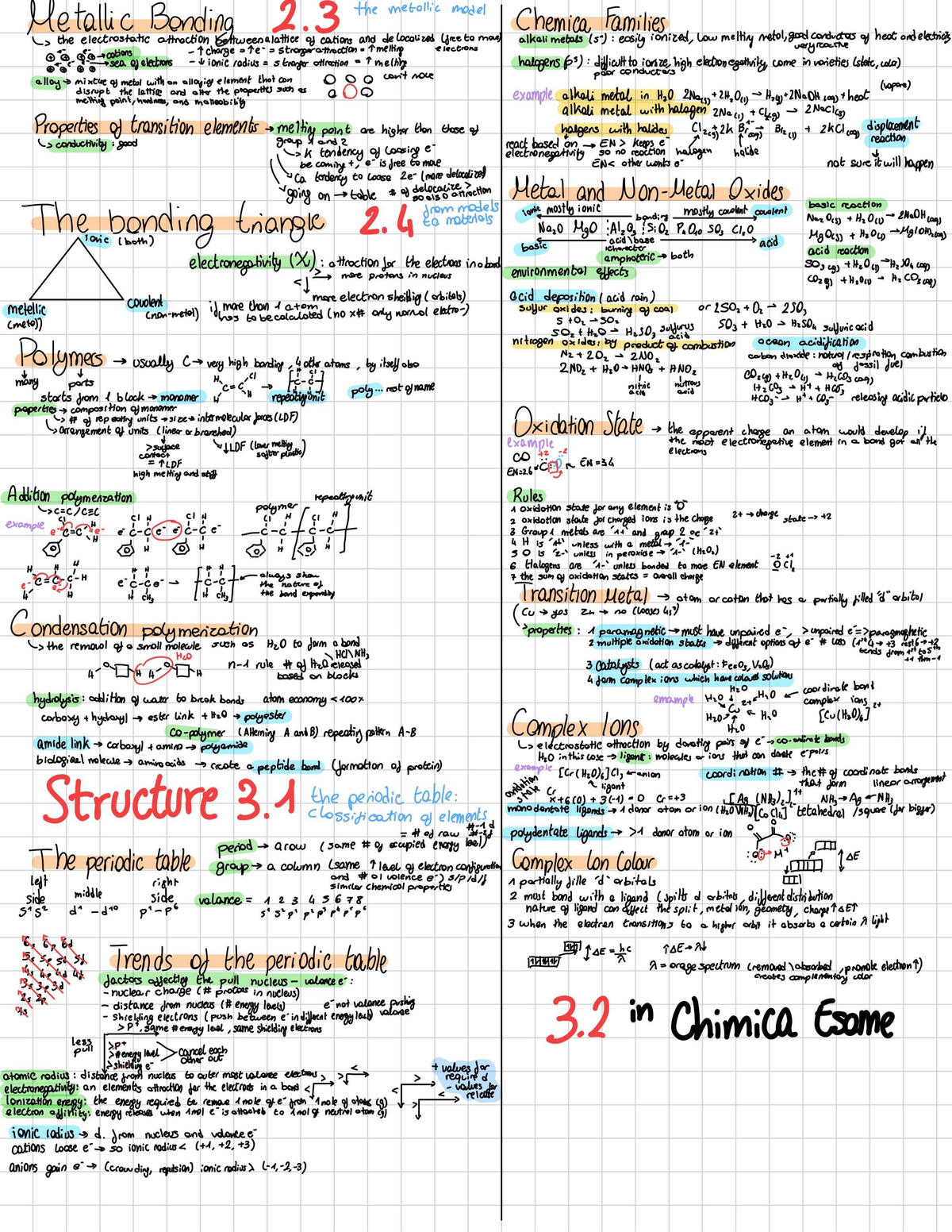 Chemistry Exam-4: Metallic Bending and Chemical Properties Overview ...