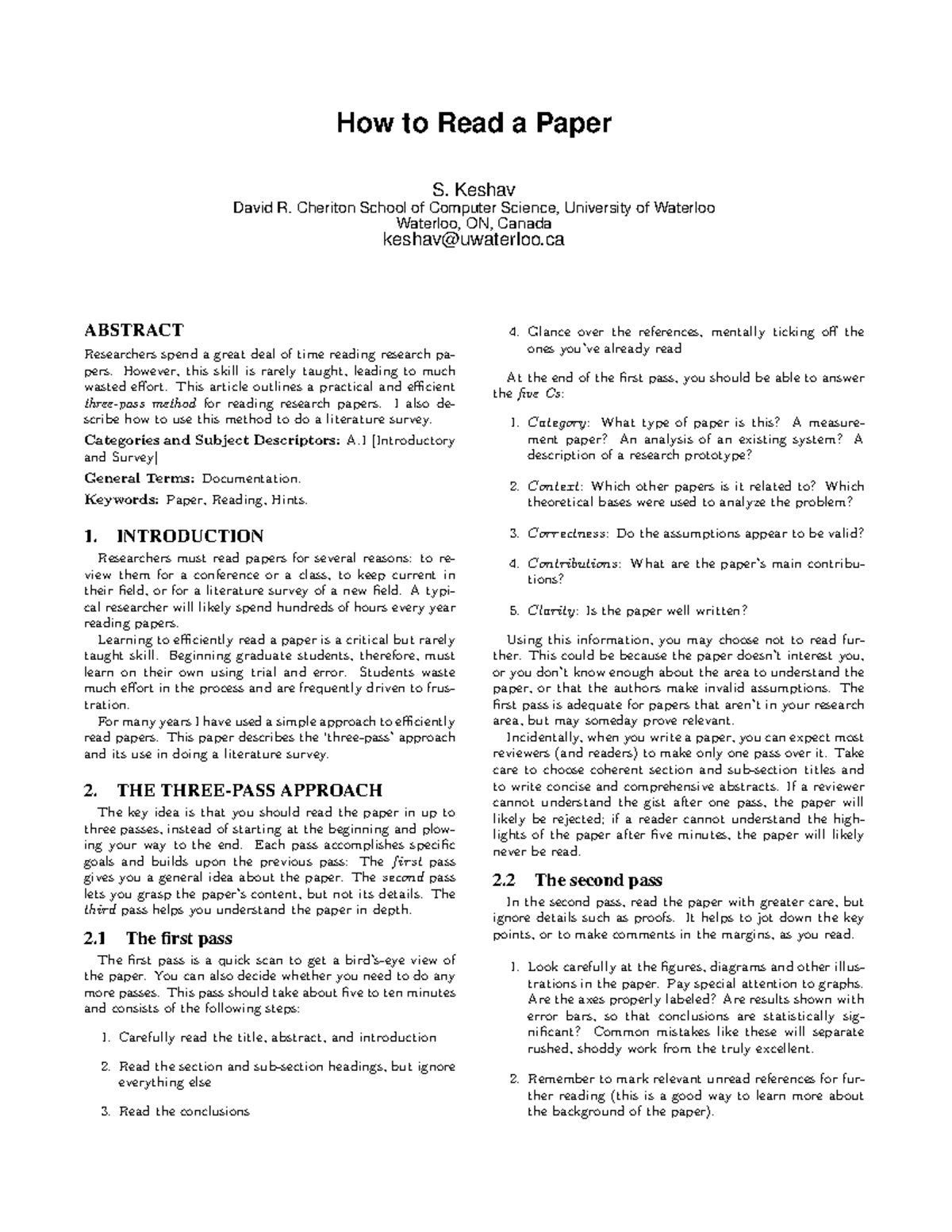 Effective Strategies for Reading Academic Papers - Notes - Studocu