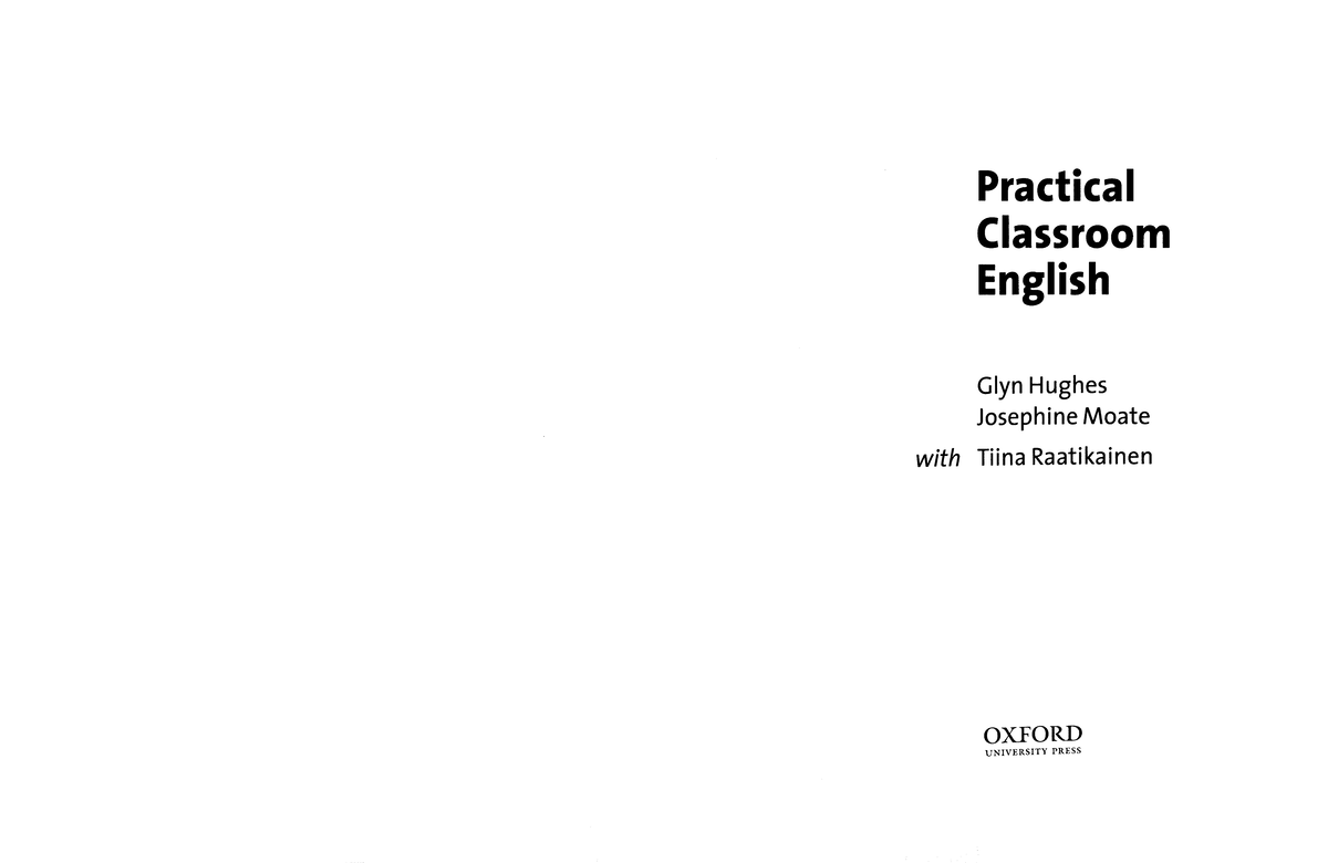 Practical Classroom English (PCE): A Comprehensive Guide for Teachers ...