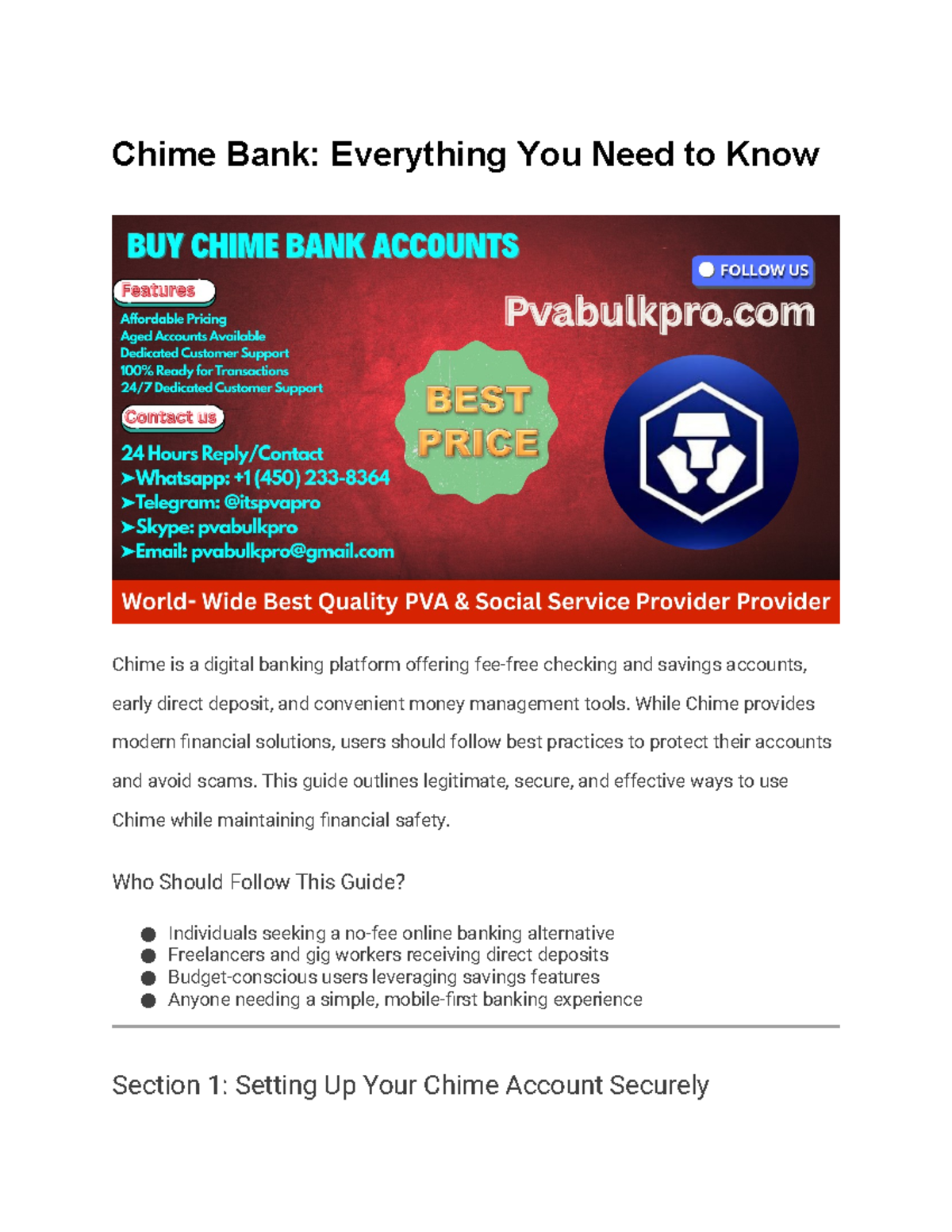 Step-by-Step Guide to Securely Buy Verified Chime Bank Accounts - Studocu