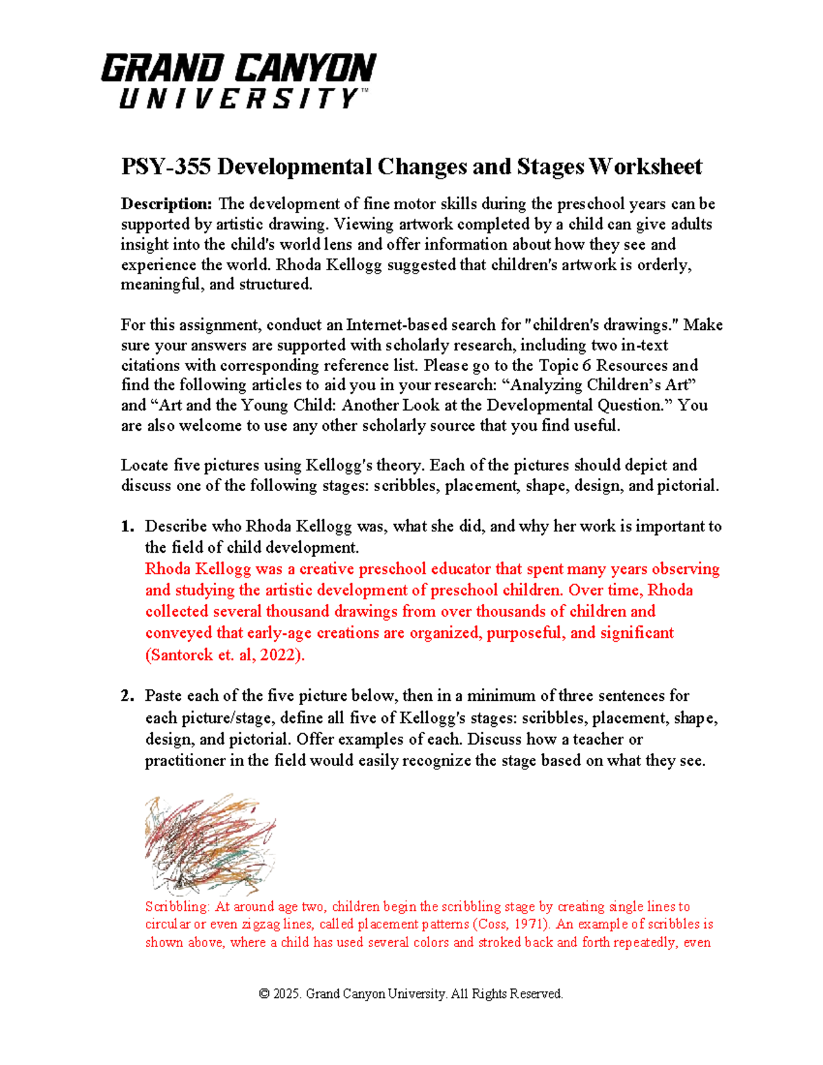 PSY 355 RS T6 Developmental Changes in Fine Motor Skills Worksheet ...