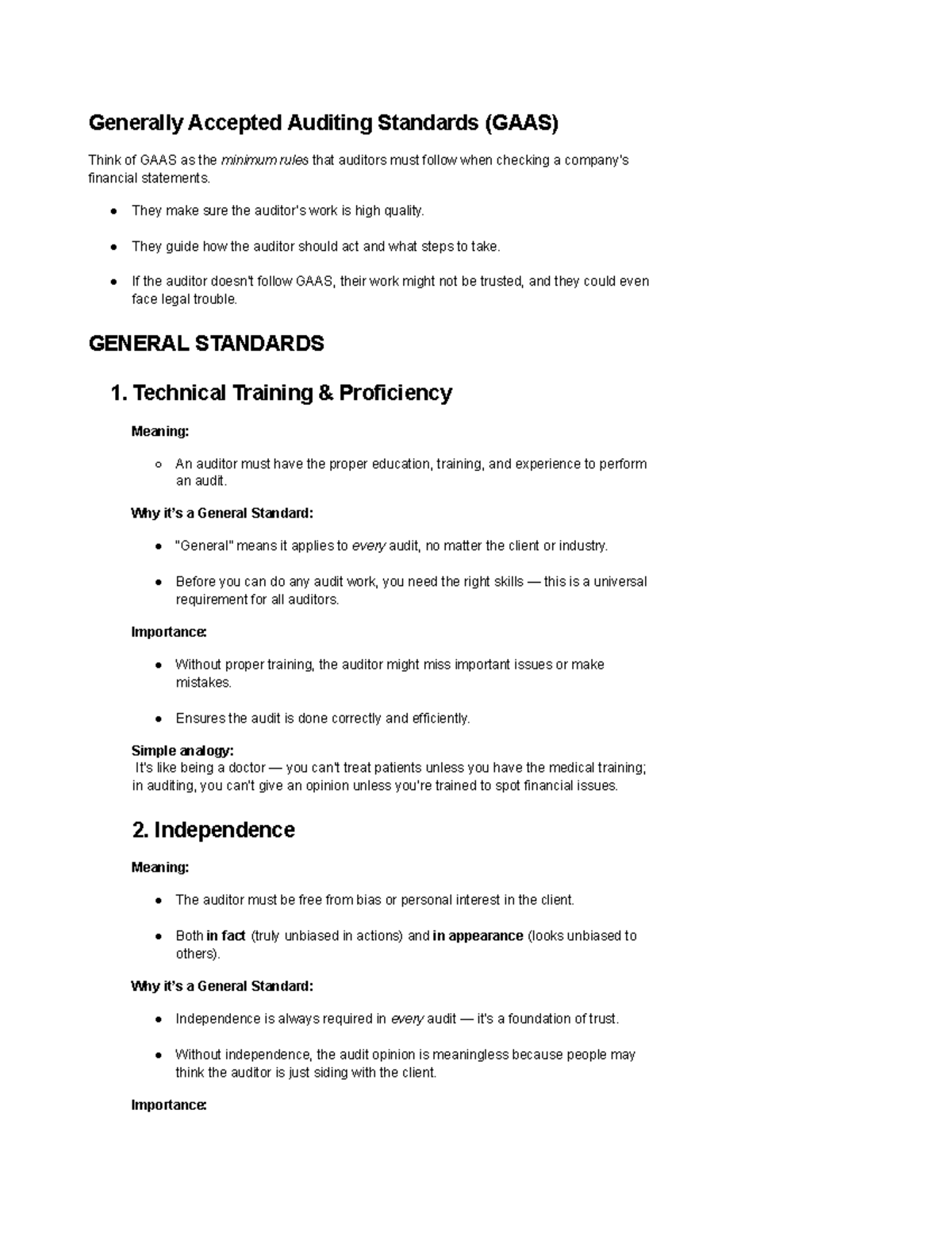 Module-2-AT: Understanding Generally Accepted Auditing Standards (GAAS ...