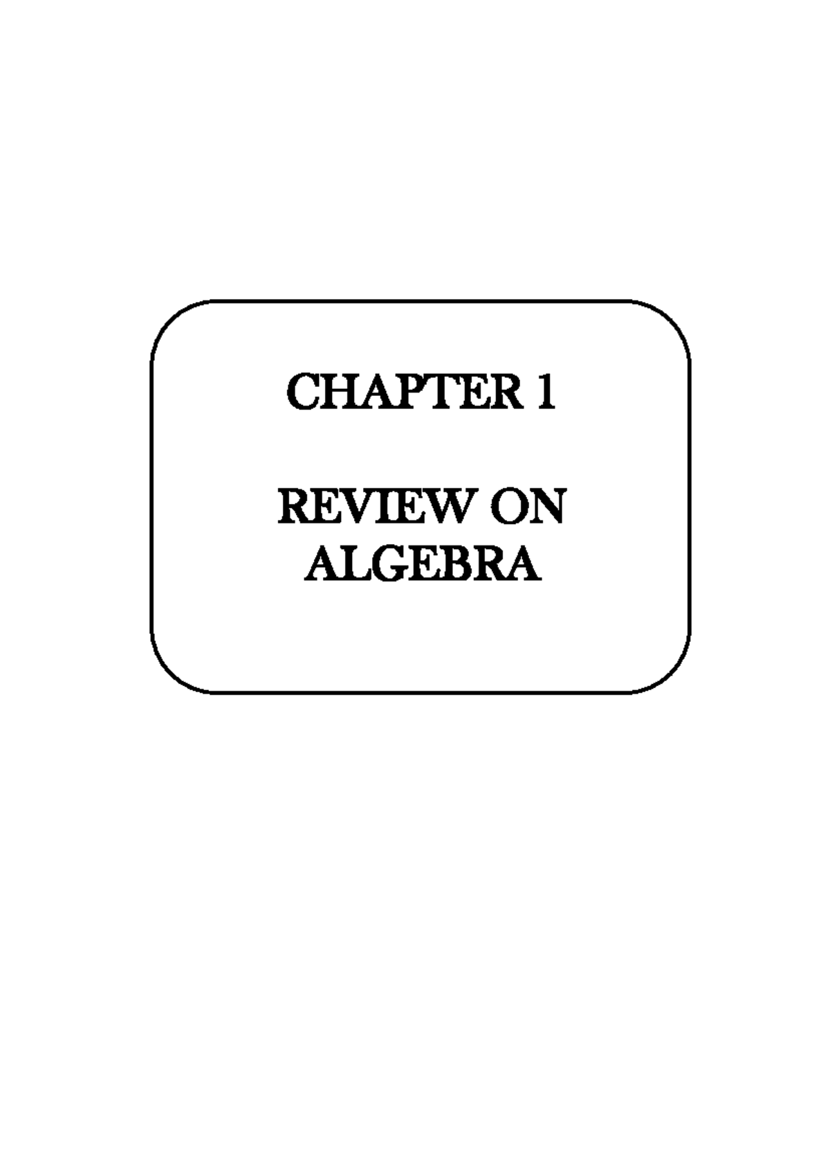 MAT112 Algebra Review - Chapter 1 Overview and Exercises - Studocu