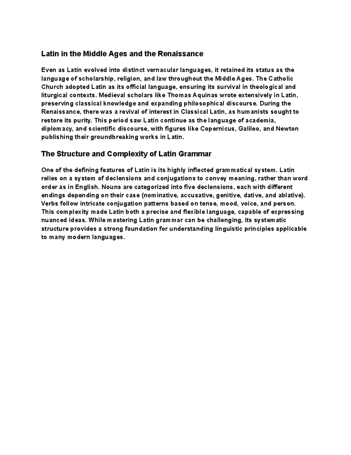 Latin 18 - help - Latin in the Middle Ages and the Renaissance Even as ...