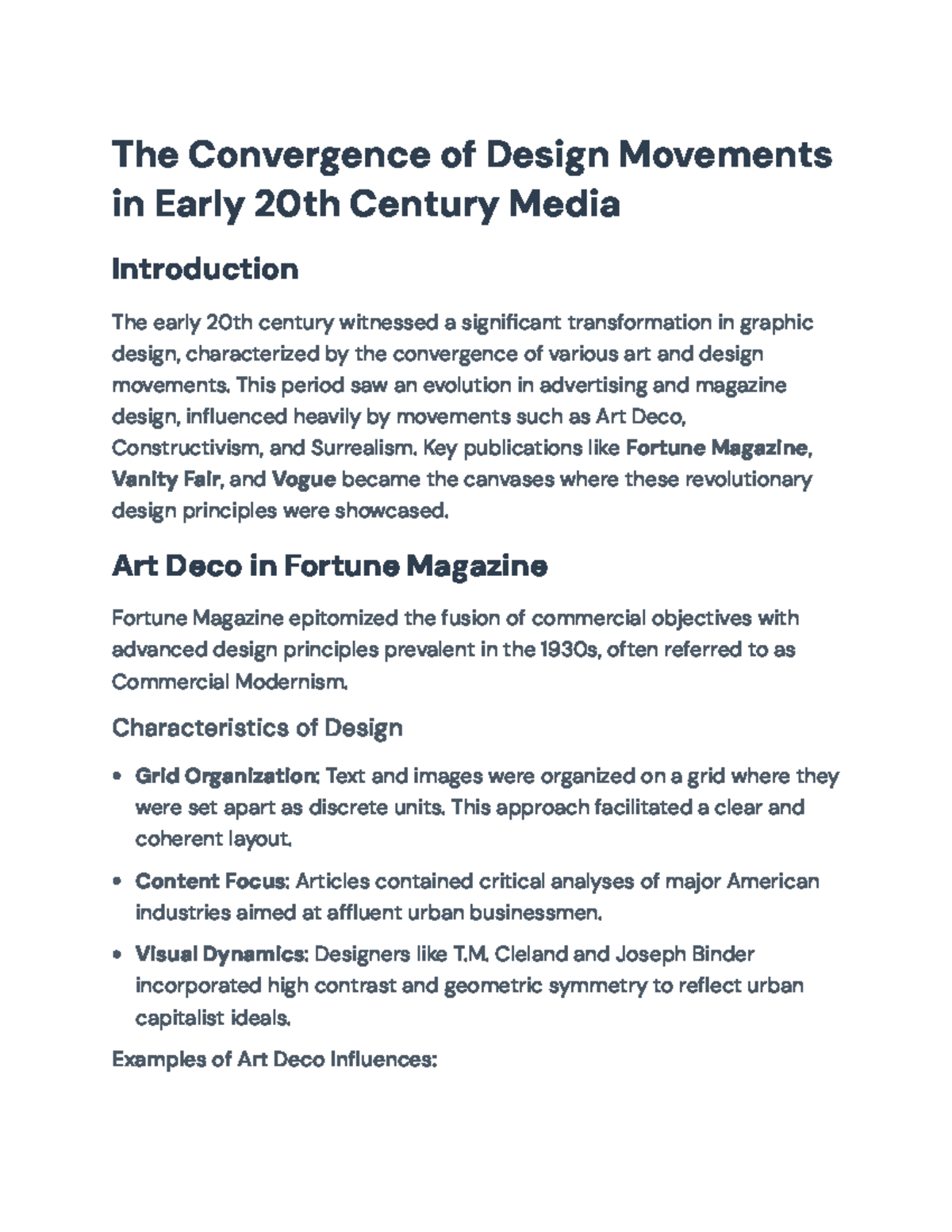 20th Century Media Design Movements Analysis: Art Deco to Surrealism ...
