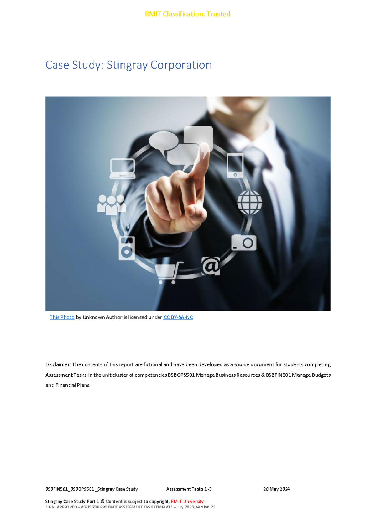 BSBFIN501_BSBOPS501 Stingray Corporation Case Study Analysis - Studocu
