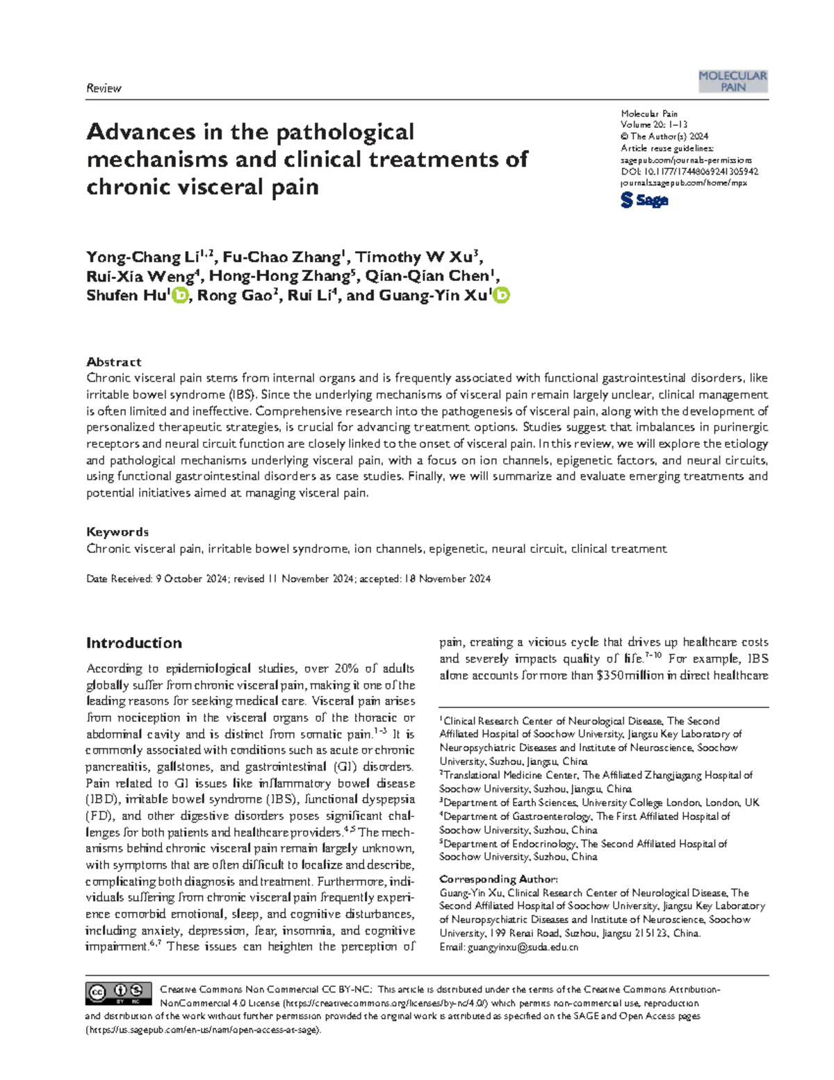 1305942 MPX Molecular Pain Review: Mechanisms & Treatments for Chronic ...