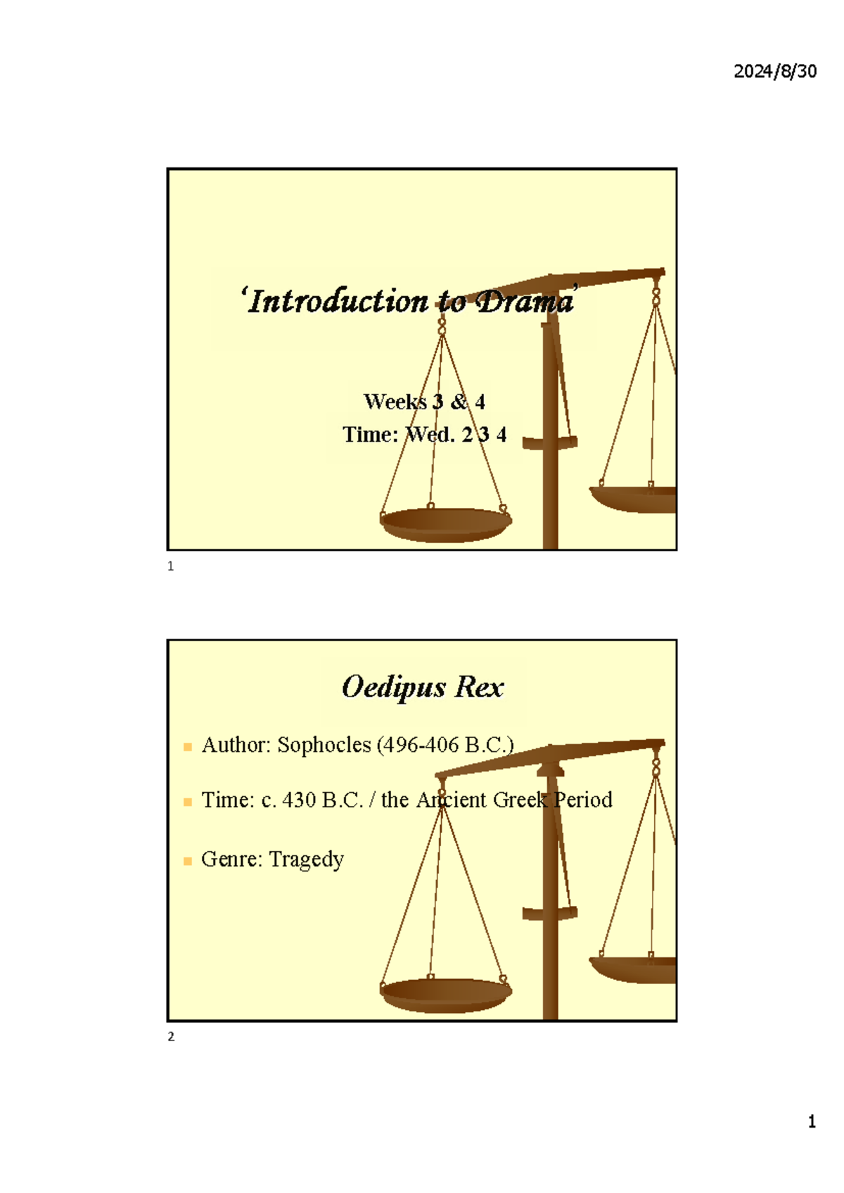 (W3 & 4) Oedipus Rex: Insights into Greek Tragedy and Society - Studocu