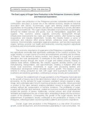 Colonial sugarcane production - COLONIAL SUGAR PRODUCTION IN THE ...