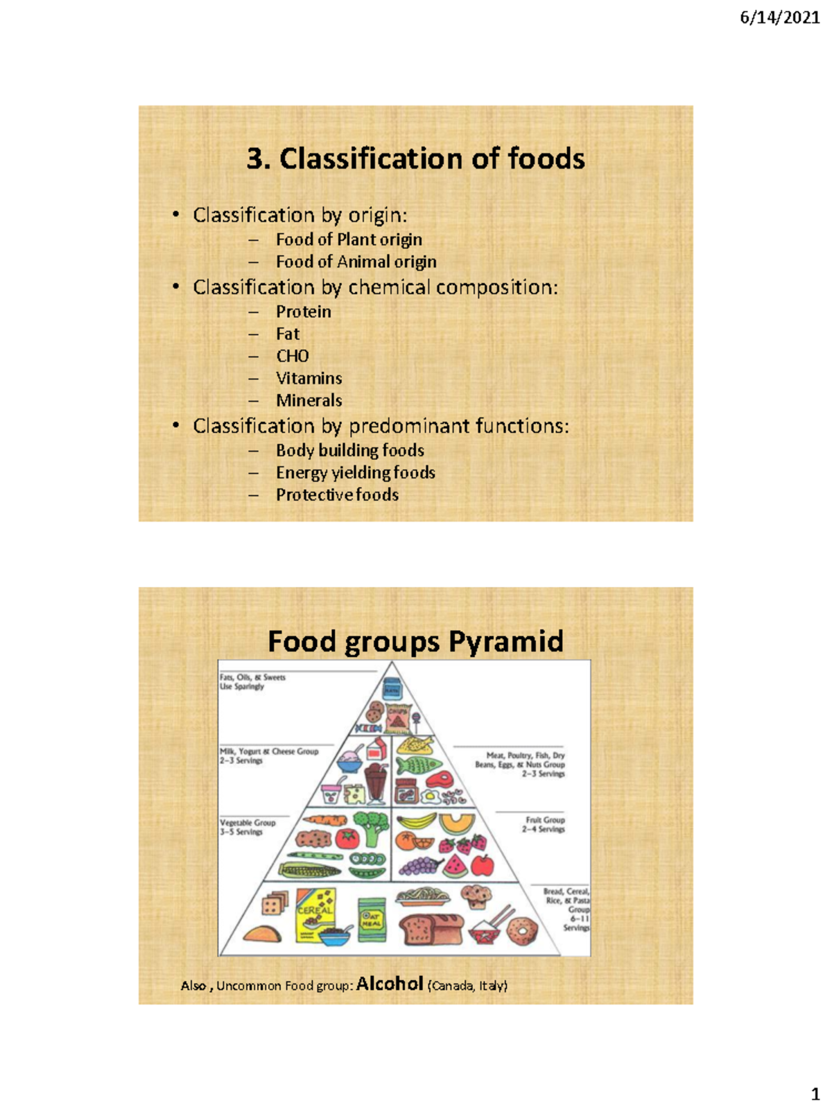 Lecture 4-8: Classification of Foods and Nutritional Safety Insights ...