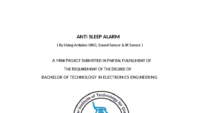Project Anti Sleep Alarm - ANTI SLEEP ALARM ( By Using Arduino UNO ...
