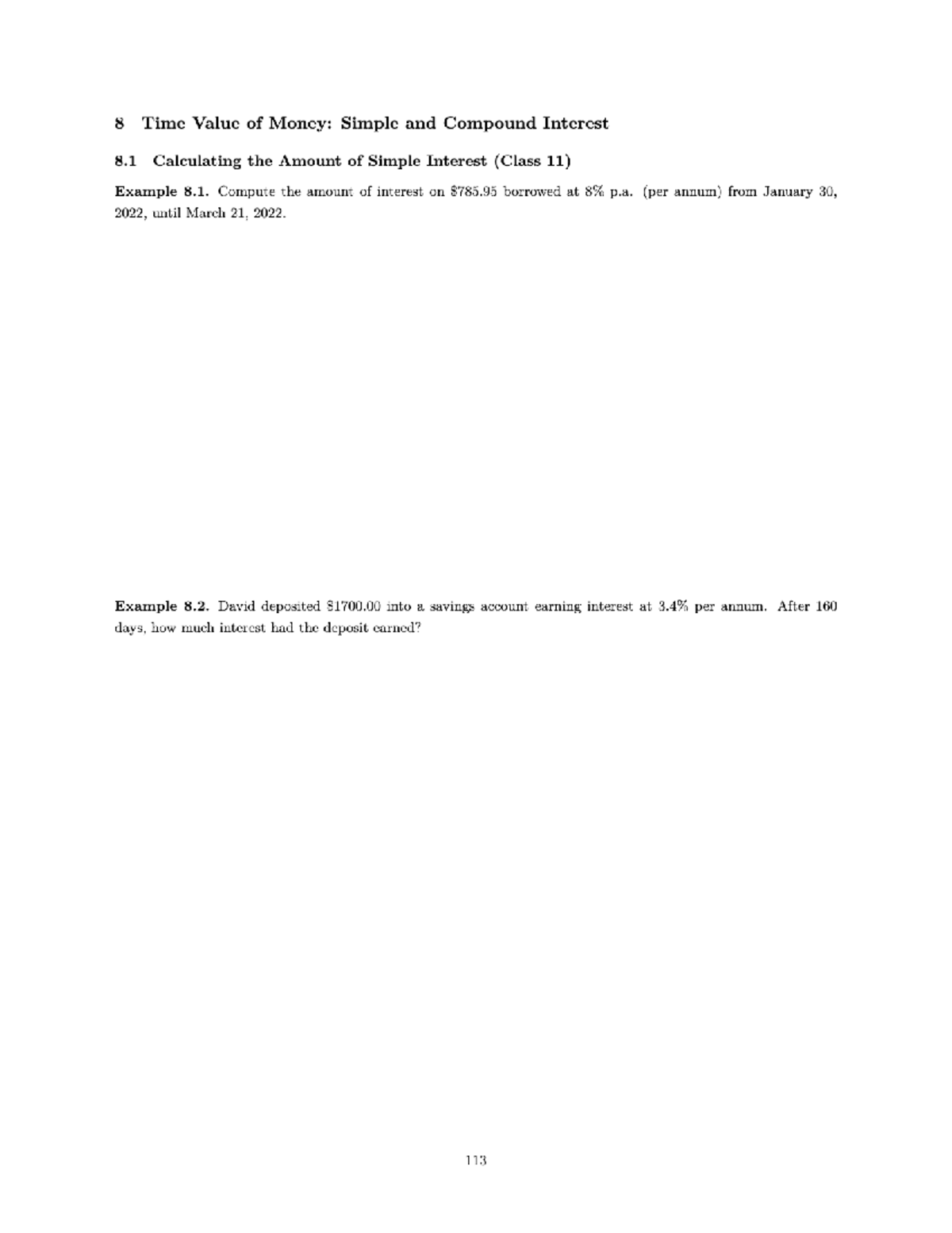 Class 11 notes - QMS110 011 021 - Applied Mathematics for Bus - F2024 ...