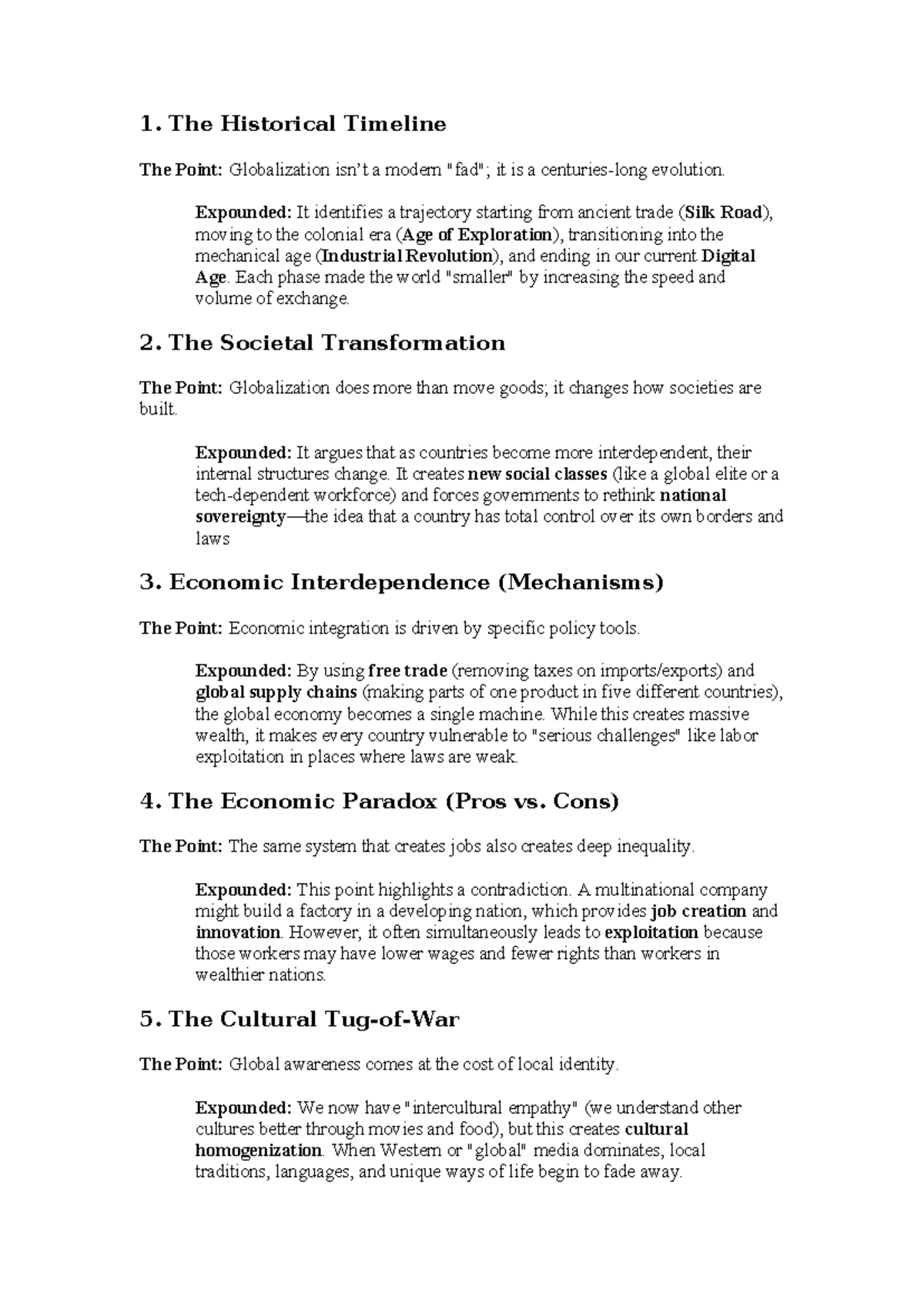 Globalization: Historical Timeline & Societal Impact Analysis - Studocu