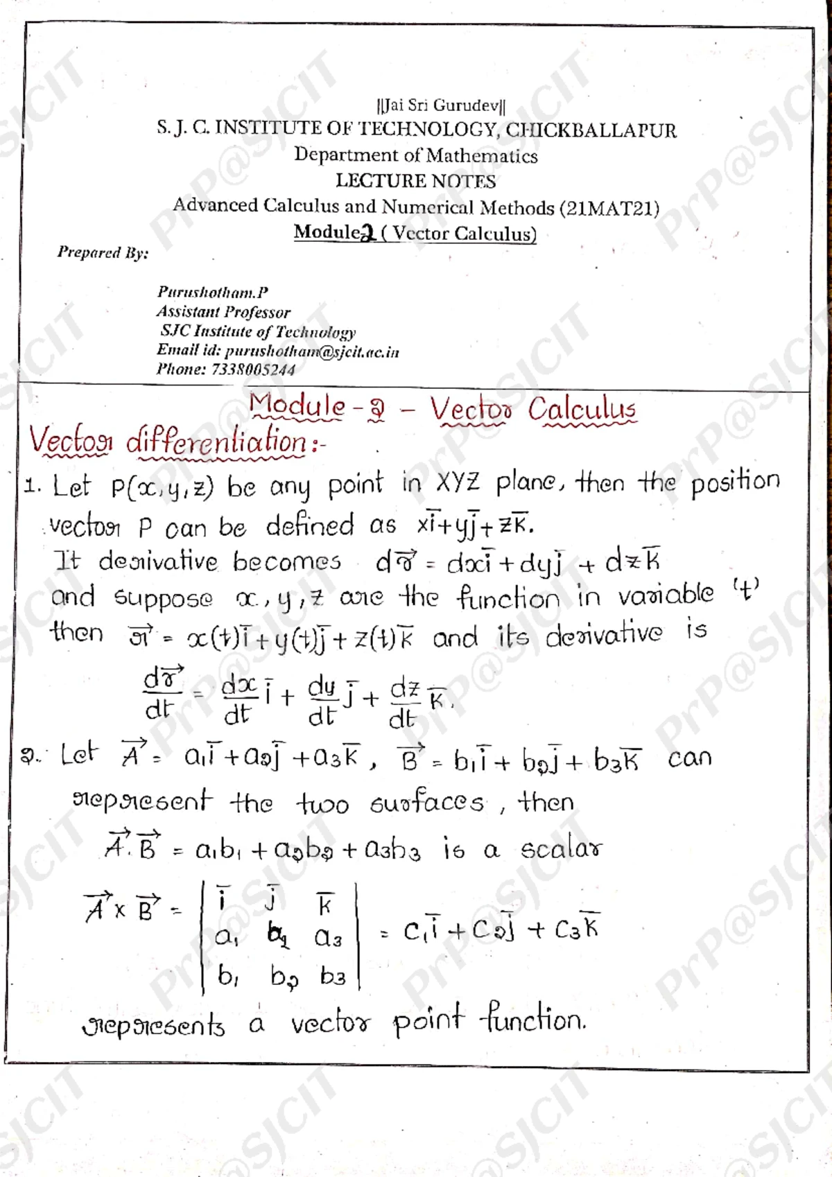 BMATE201 - Module 2 - Detailed notes sufficient for vtu exams ...
