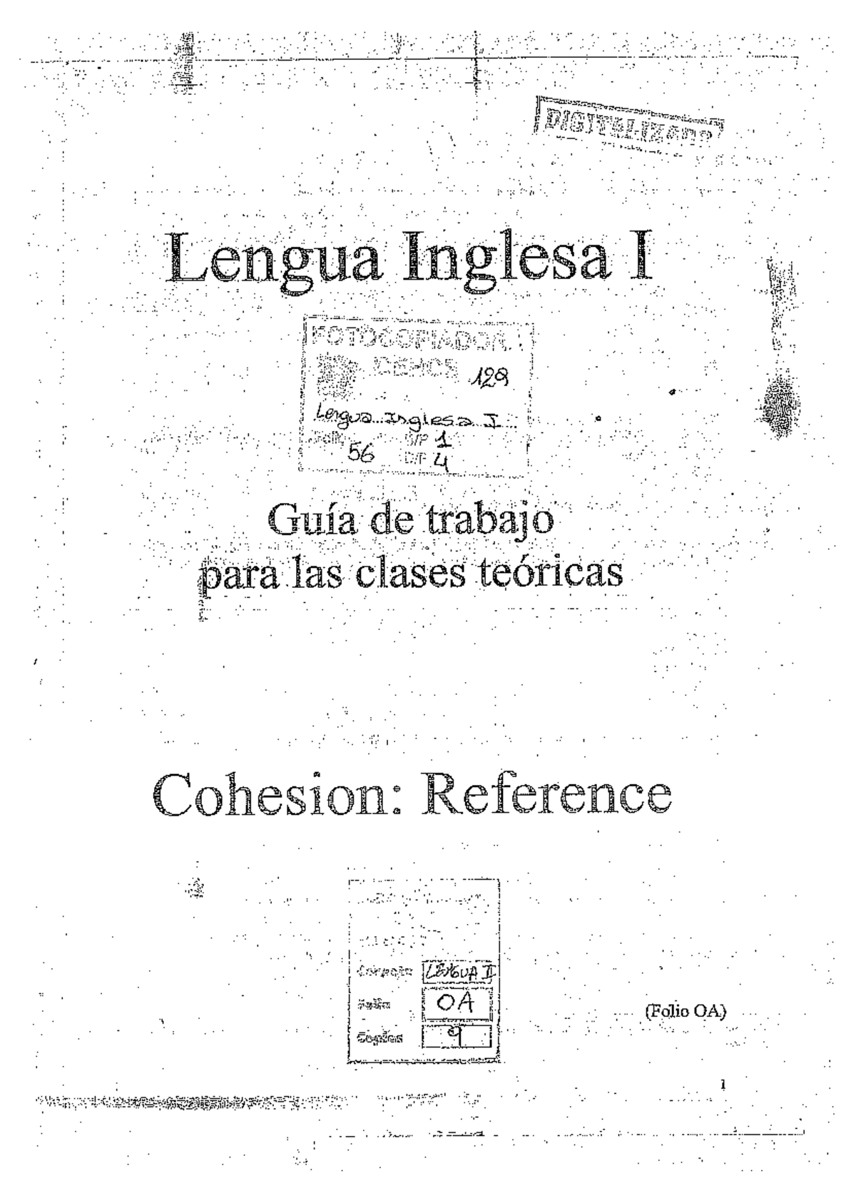 Cohesion Practice - DIGITALIZAN Lengua Inglesa I FOTOGOPIADOR CENCE 12Q ...