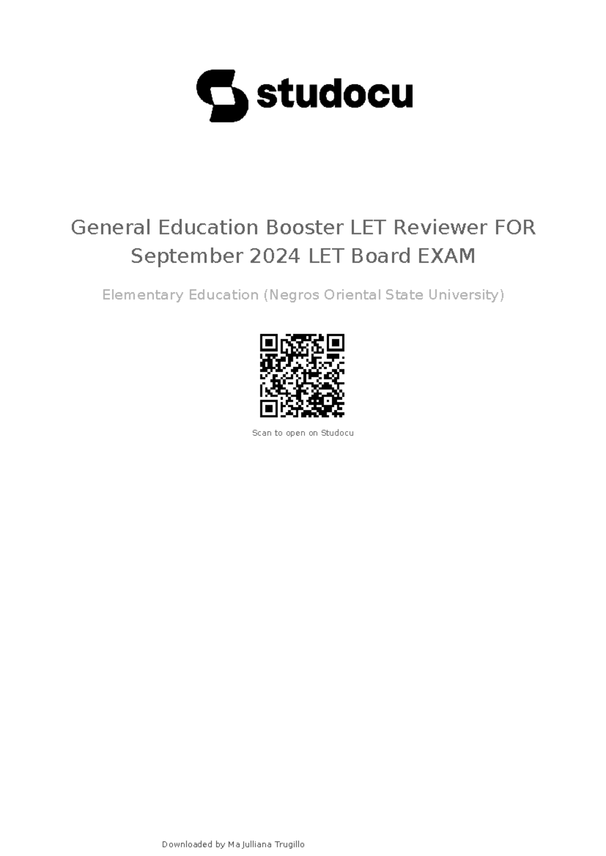 General education booster let reviewer for september 2024 let board ...