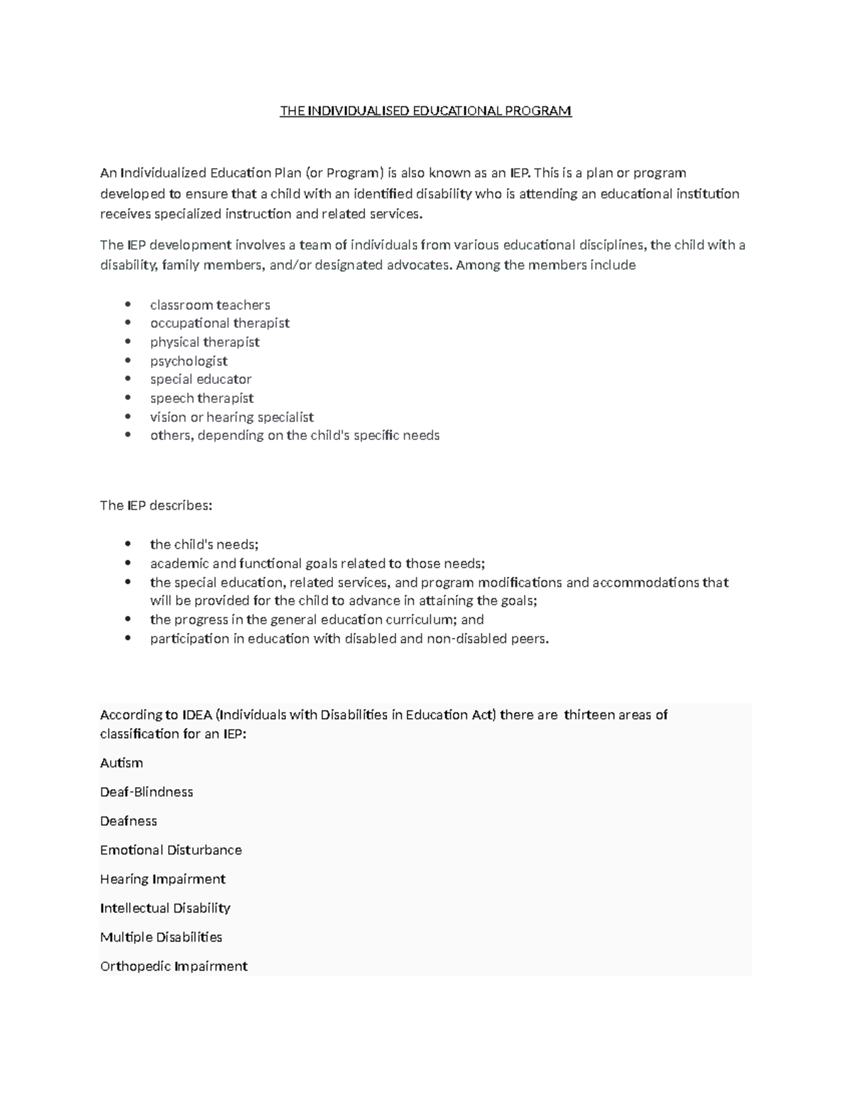 IEP Notes: Understanding Individualized Education Programs and Their ...