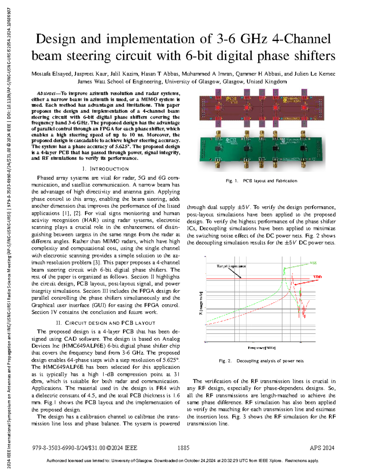 Design and Implementation of 36 GHz Beam Steering Circuit with 6-Bit ...