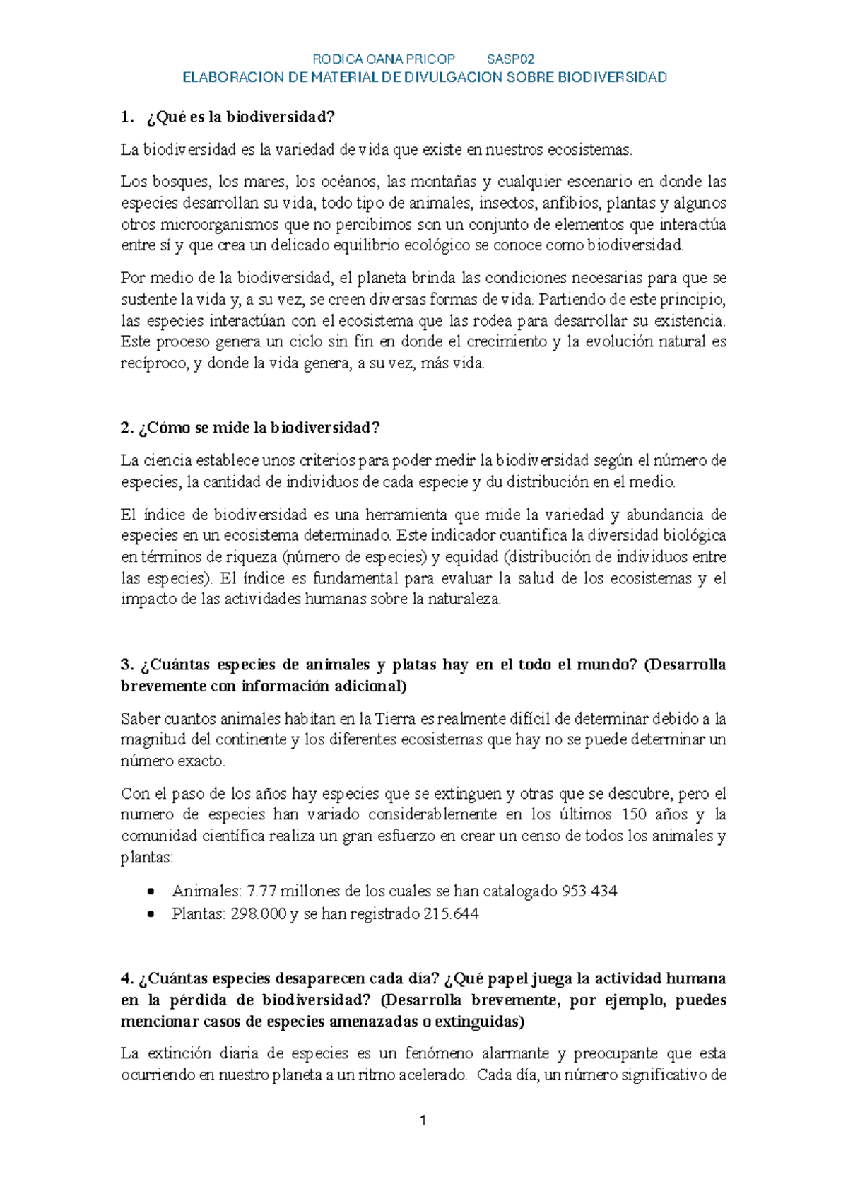 SASP02 Elaboración de Material sobre Biodiversidad y su Importancia ...