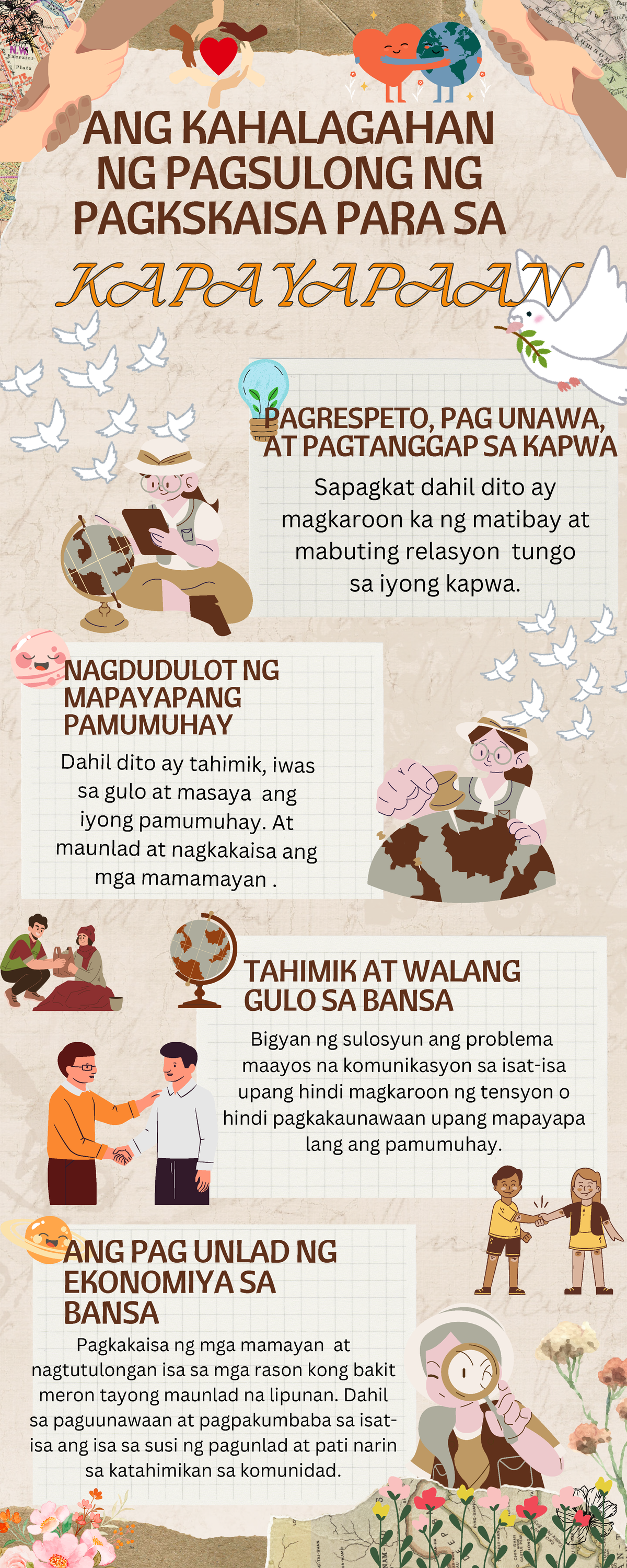 Beige Illustrated Geography and History Infographic - ANG KAHALAGAHAN ...