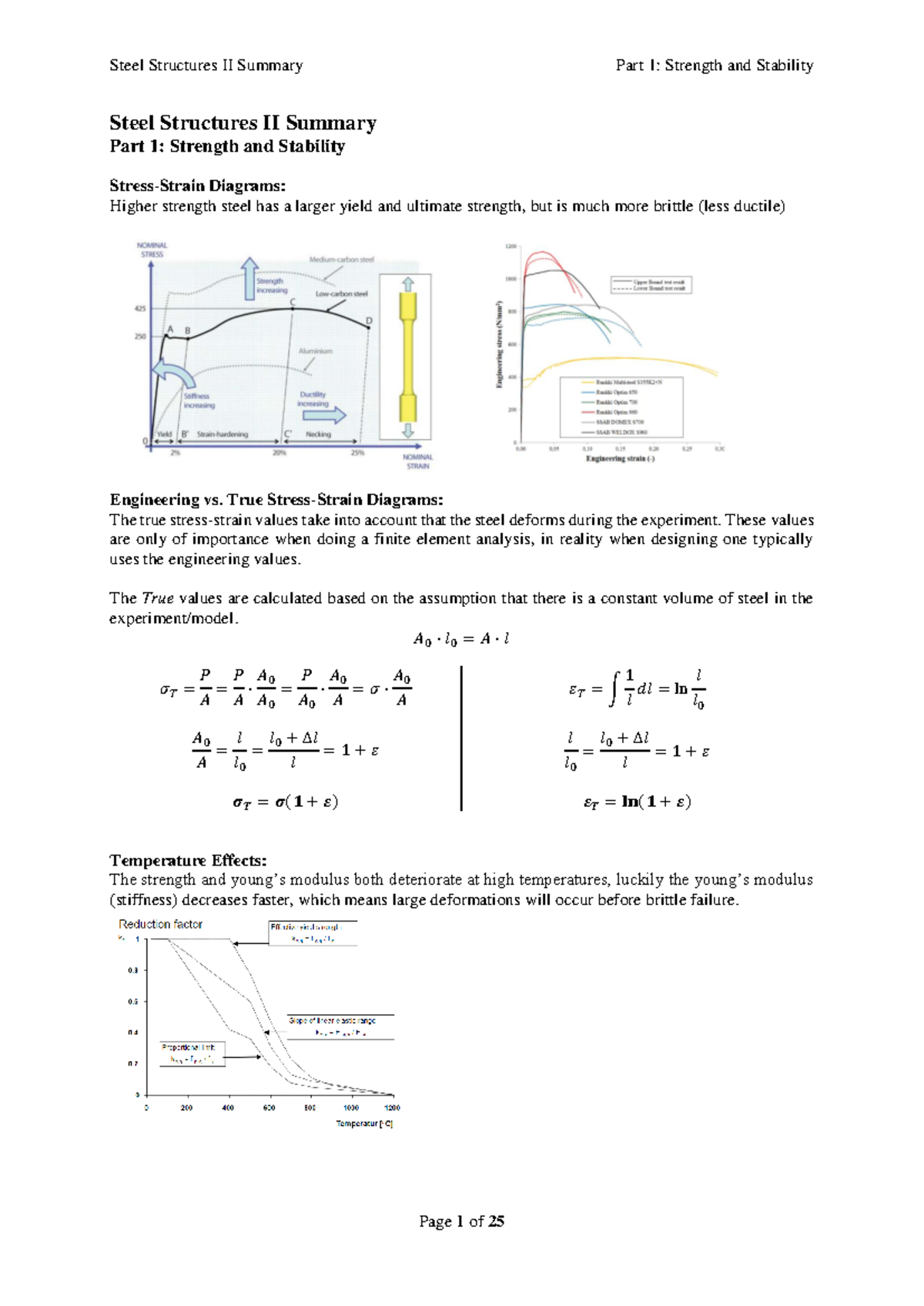 Steel Structures II Summary: Strength and Stability Insights (Part 1 ...