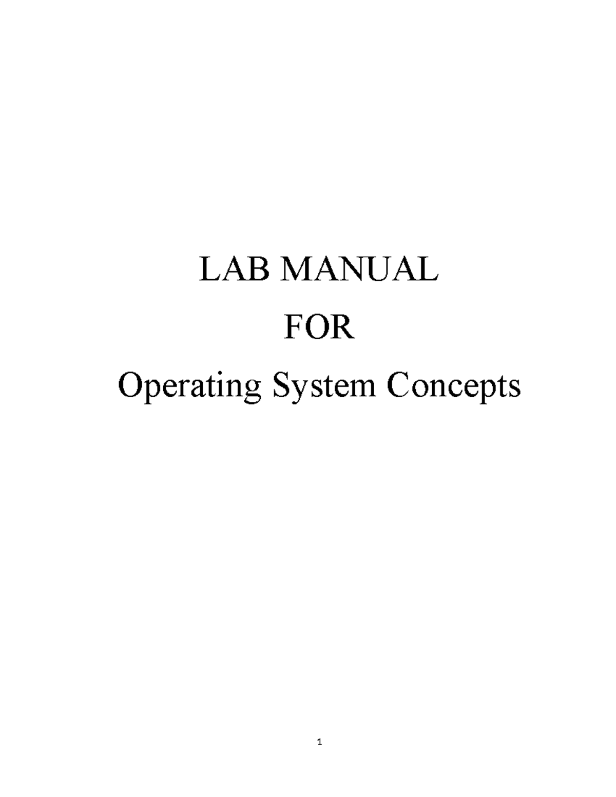 Operating Systems Lab Manual (CMP-1588148220) - Practical Guide - Studocu