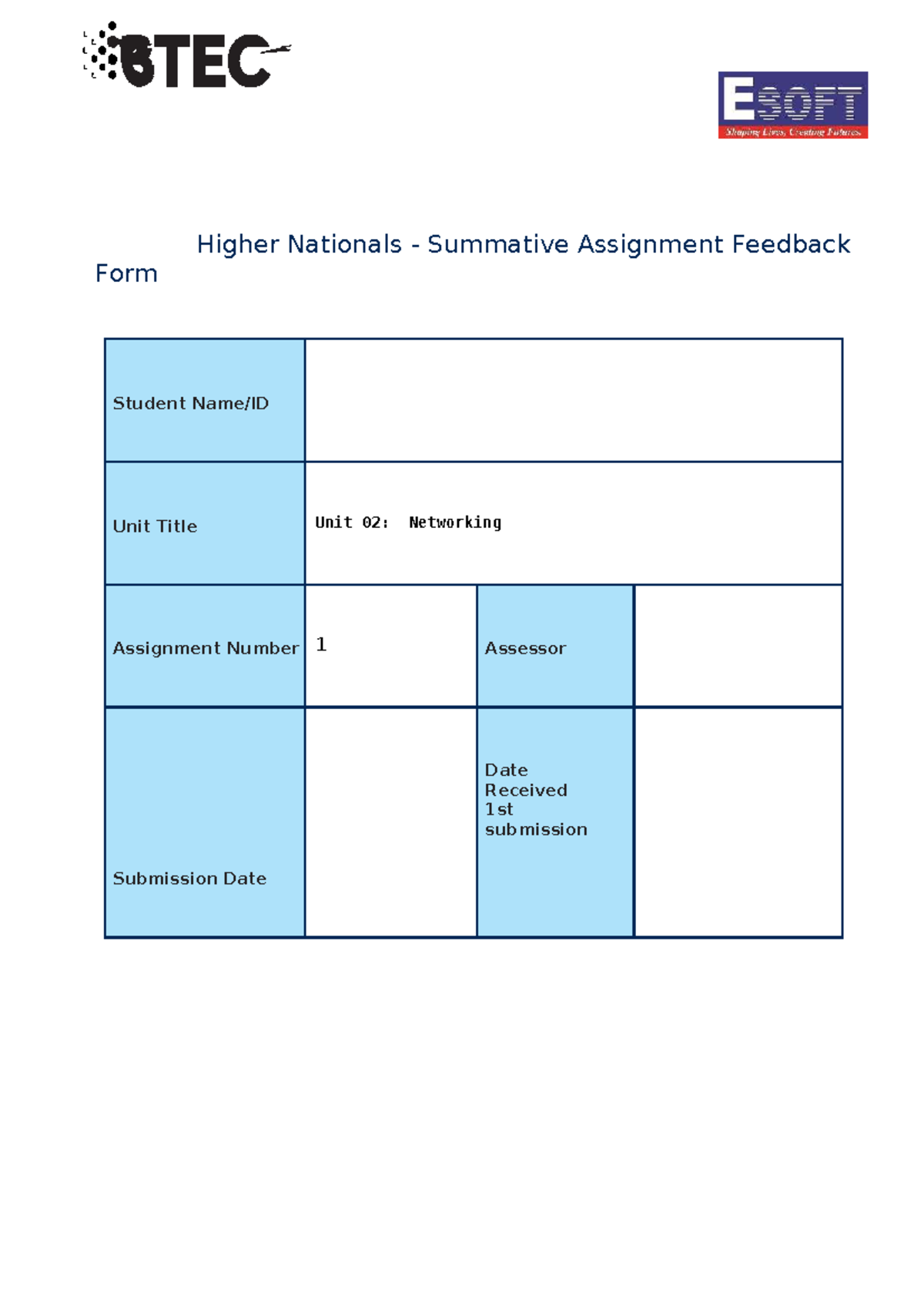 Unit 02 Networking Assignment: LAN Design Implementation for Fashionista (PVT) - Studocu