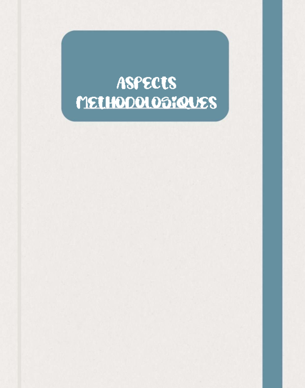 Aspects Méthodologiques du Stress et Méthodes de Mesure - Studocu