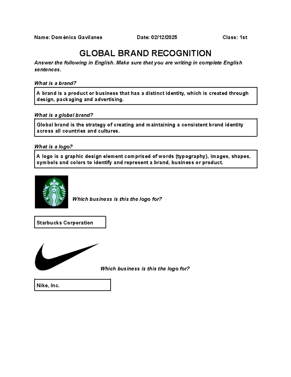 GLOBAL BRAND RECOGNITION & LOGO SCAVENGER HUNT Guide - Studocu