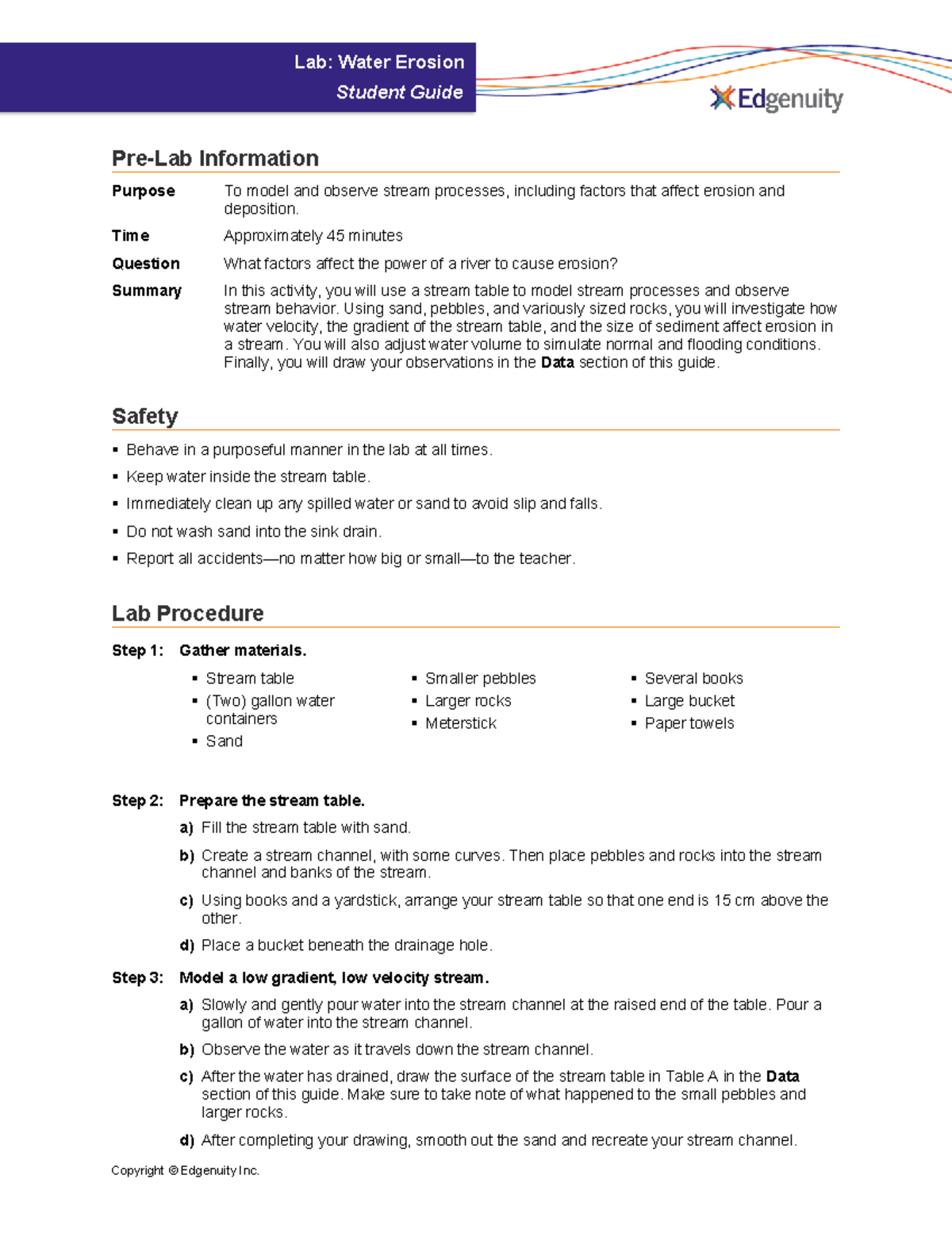 Modeling Water Erosion Lab: Student Guide (Wet Lab) - Studocu
